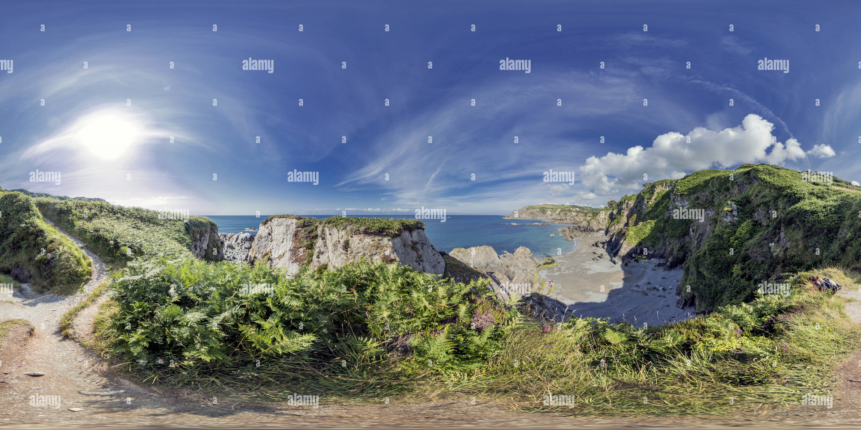 Lee bay beach hi-res stock photography and images - Alamy