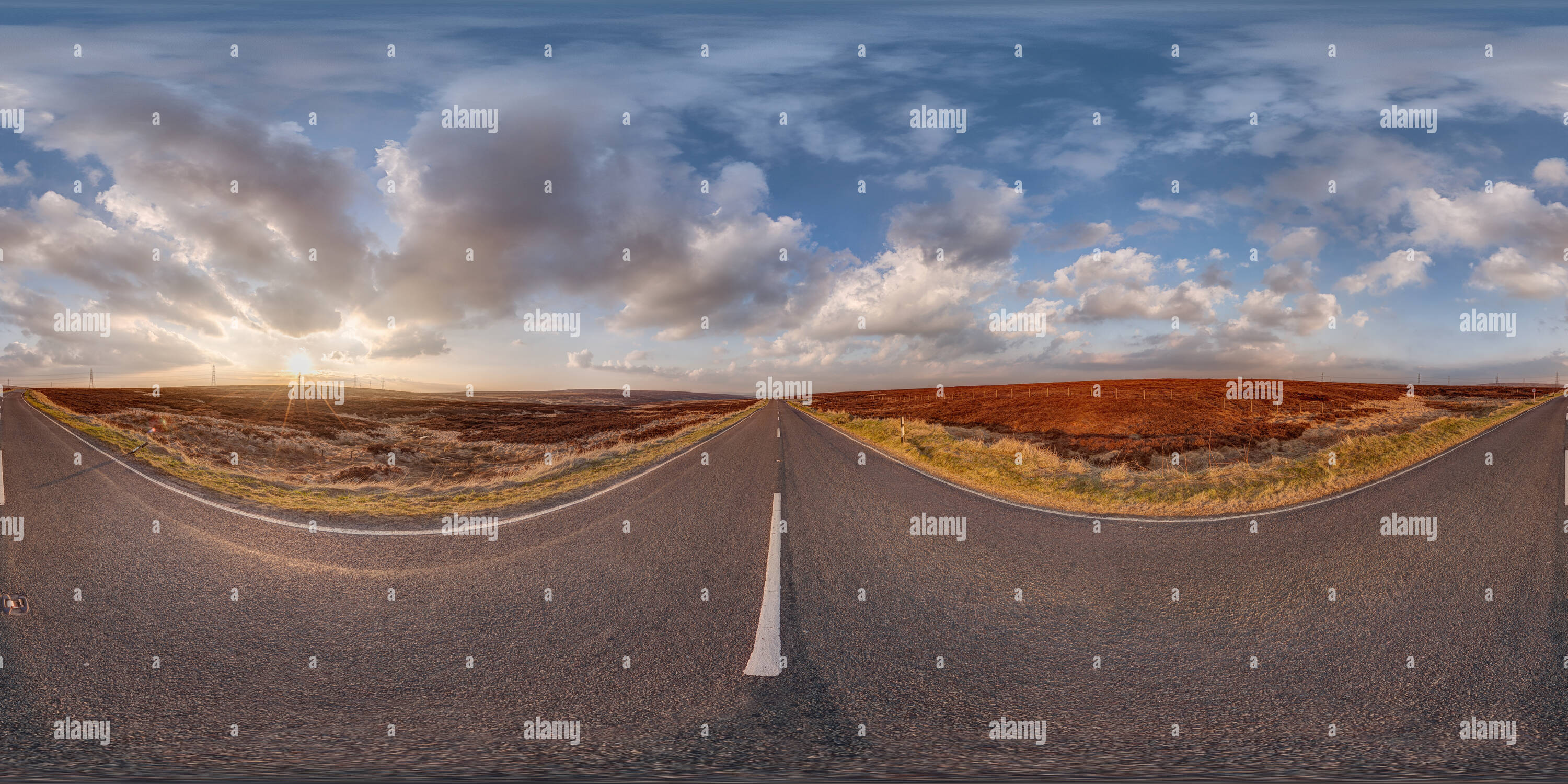 360° view of Cragg Vale; England's longest continuous gradient - Alamy