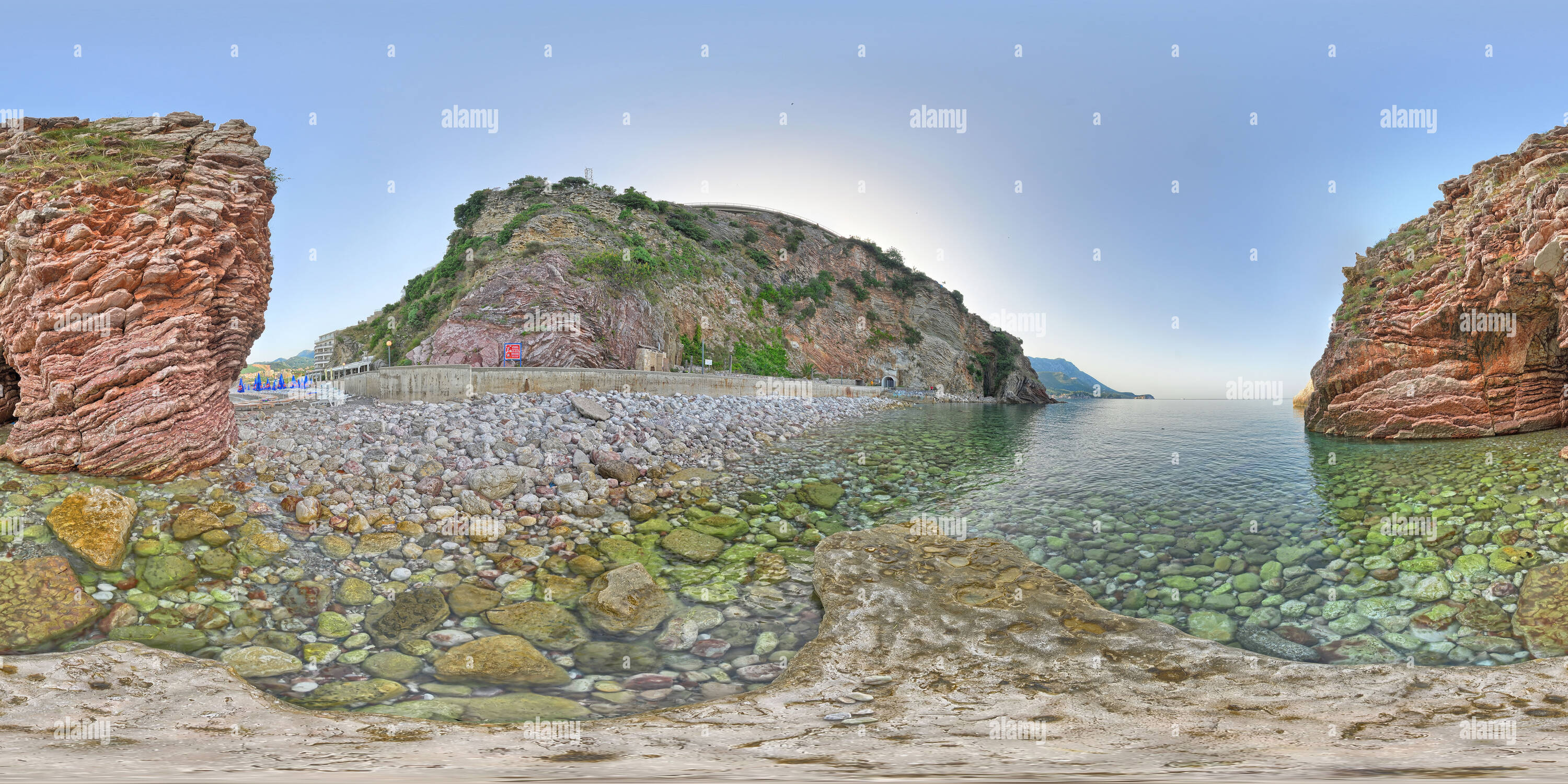 360° view of Montenegro Rafailovici Beach - Alamy