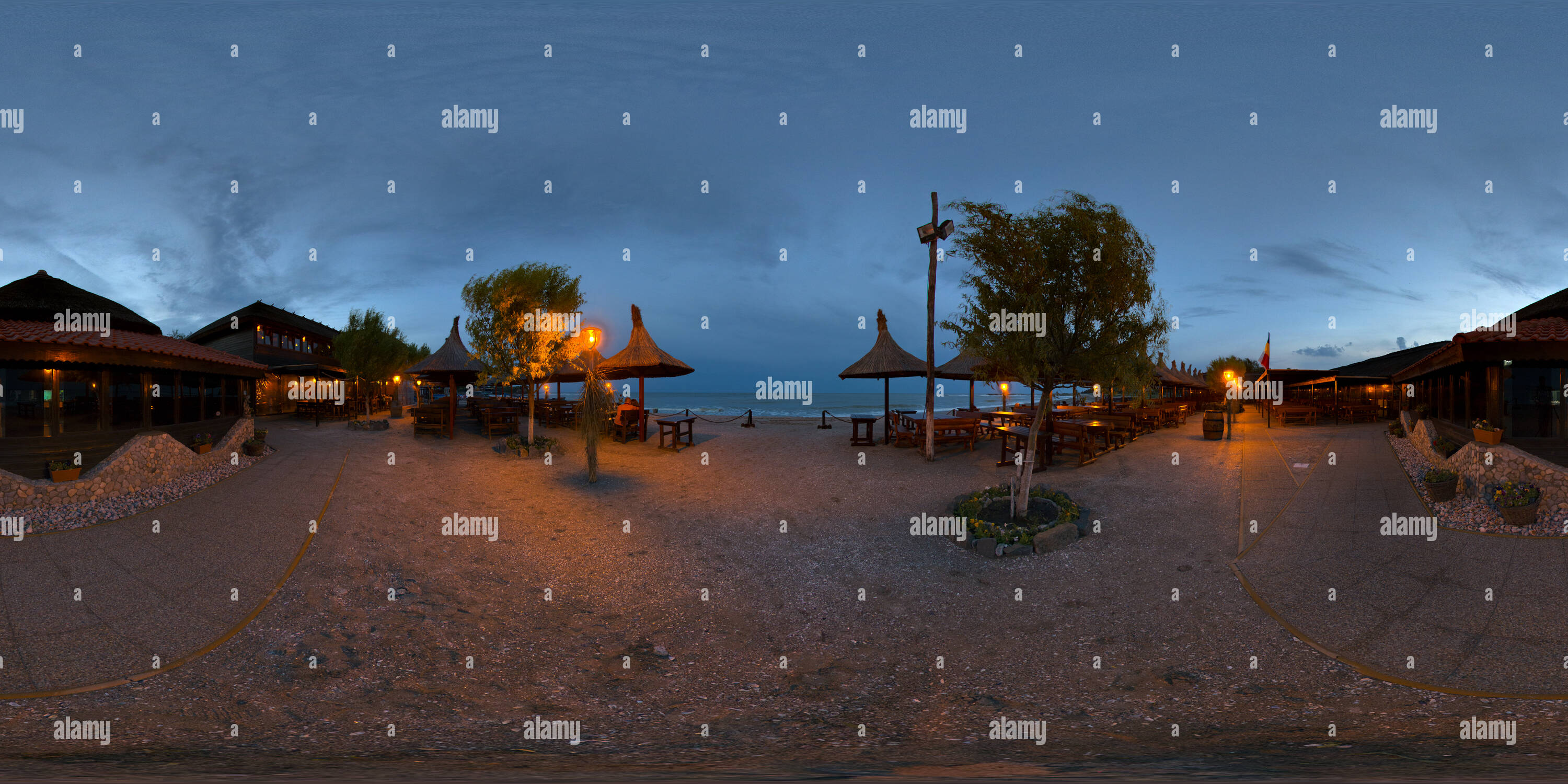 360° view of Romania, Olimp, Pescarus, Fish Restaurant - Alamy