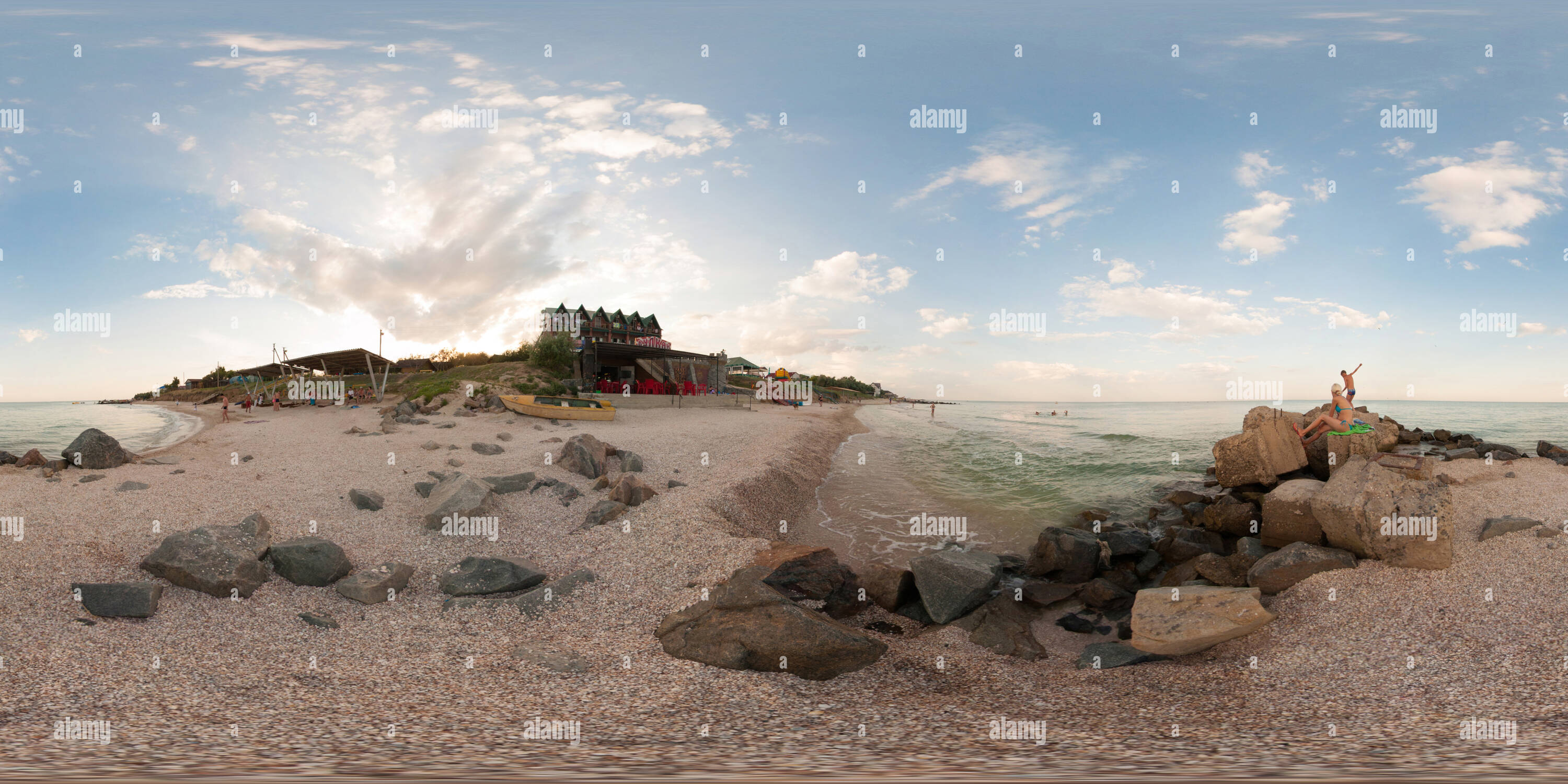 360° view of Beach Azov Sea - Alamy