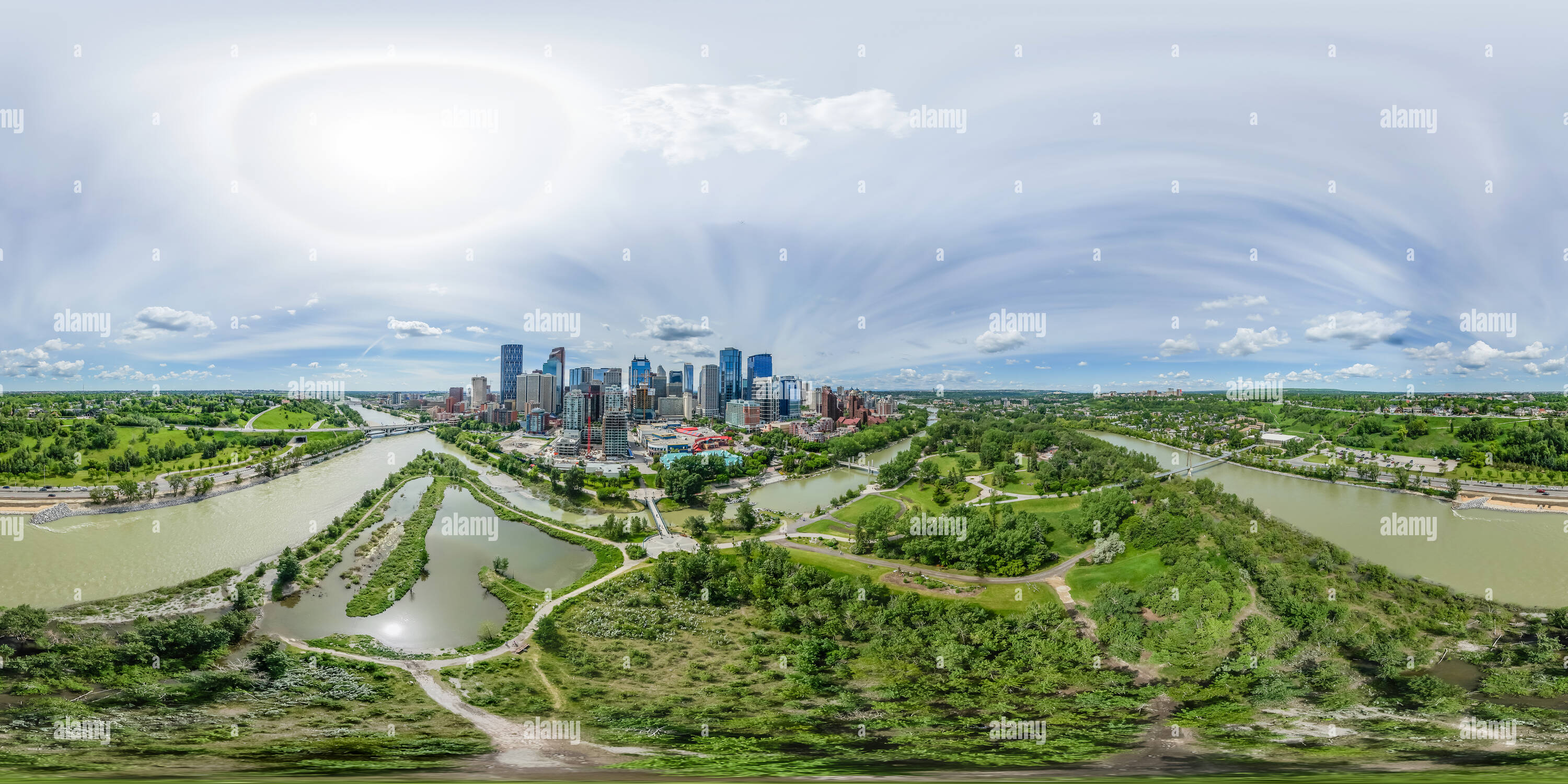 Prince's island park calgary aerial hi-res stock photography and images ...
