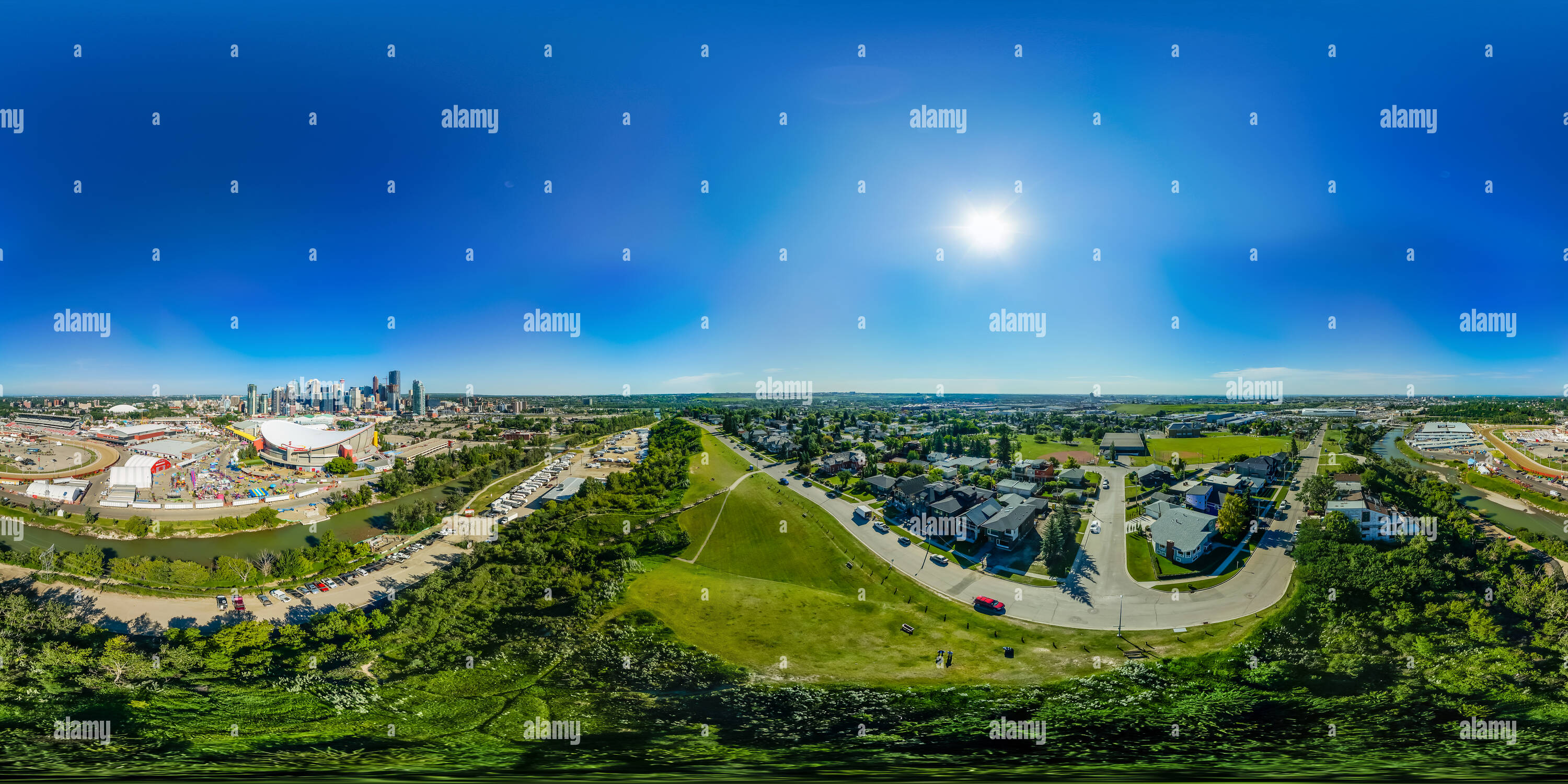 360° view of Grandview, Calgary Stampede - Alamy