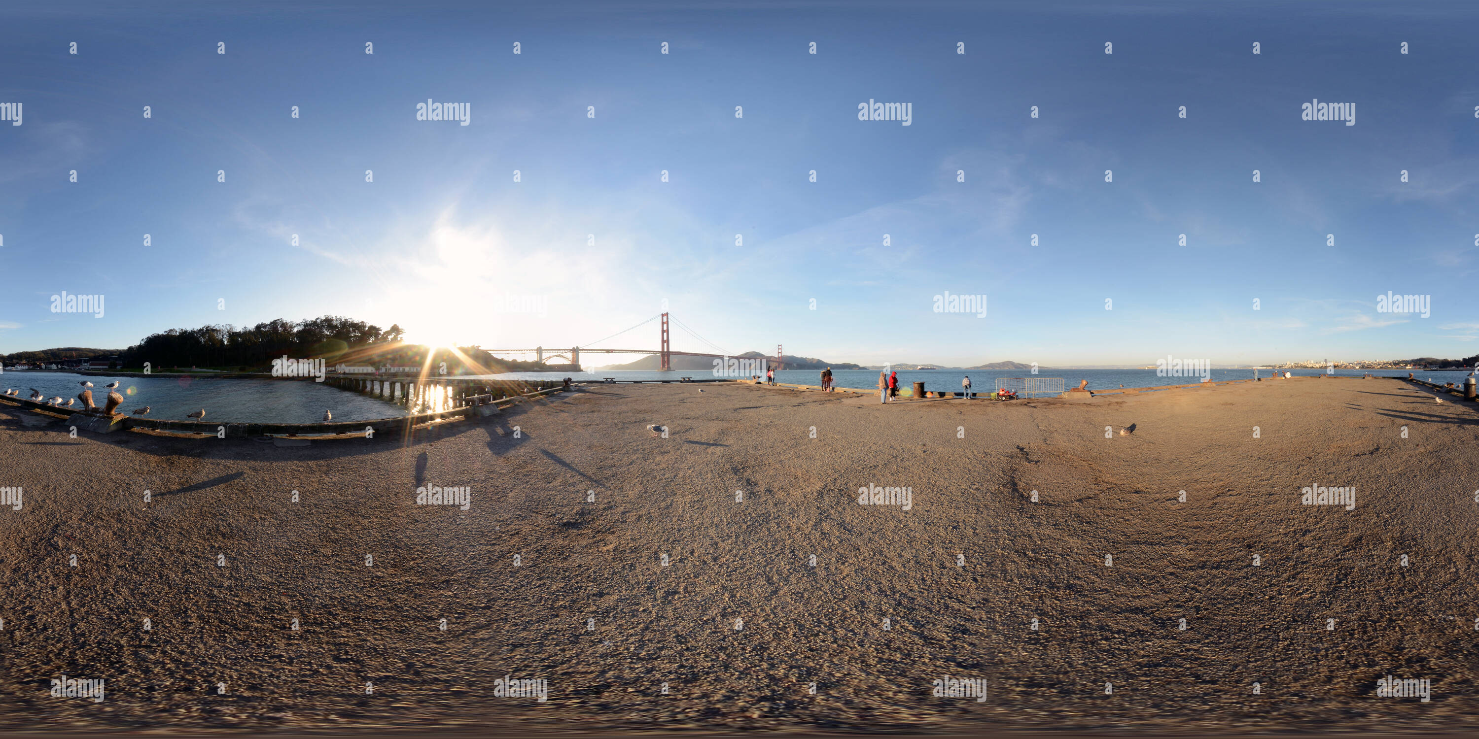 San francisco bay torpedo wharf golden gate bridge california united hi ...