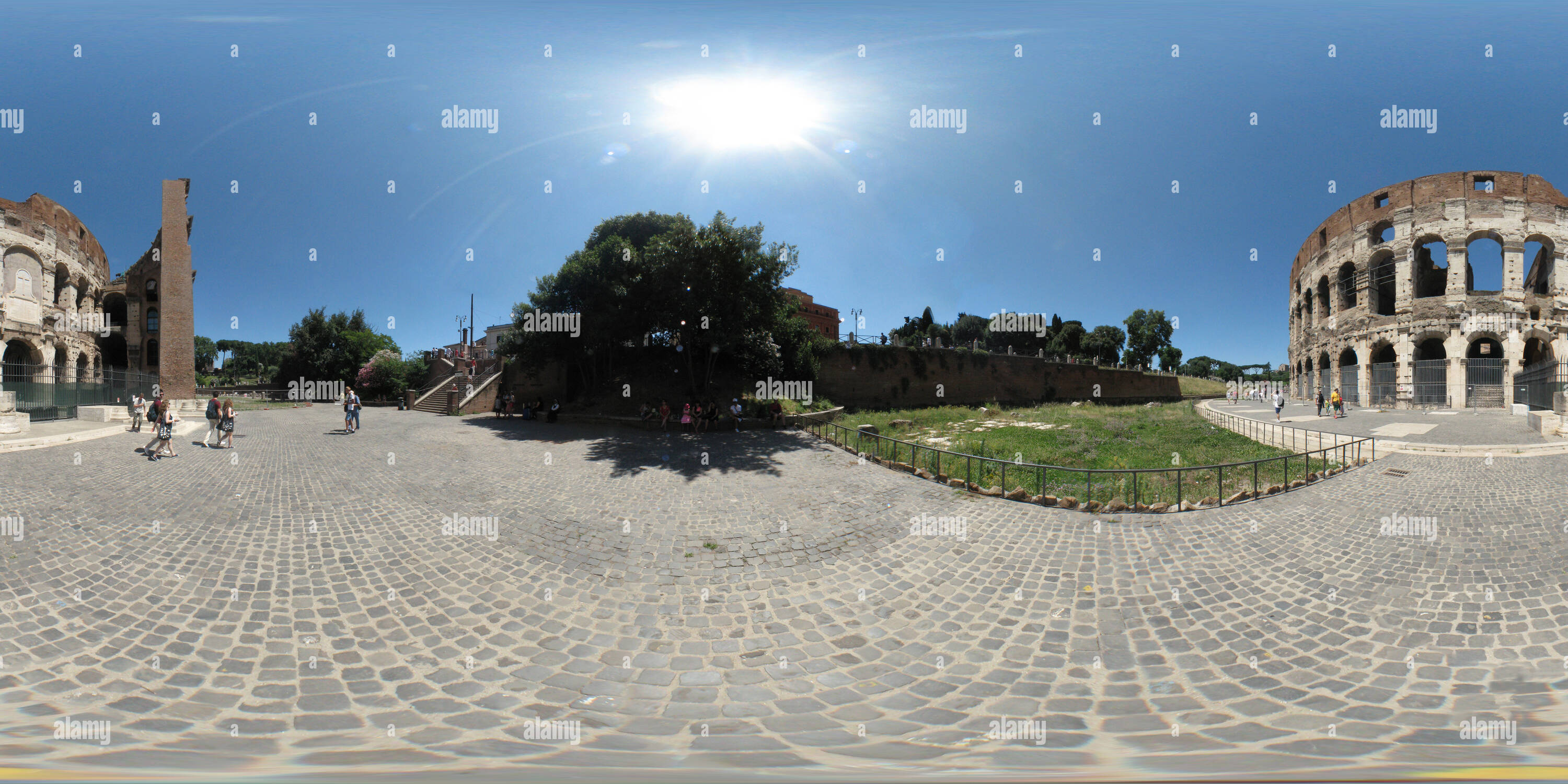 360° view of Rome - Colosseum (southeast - Alamy