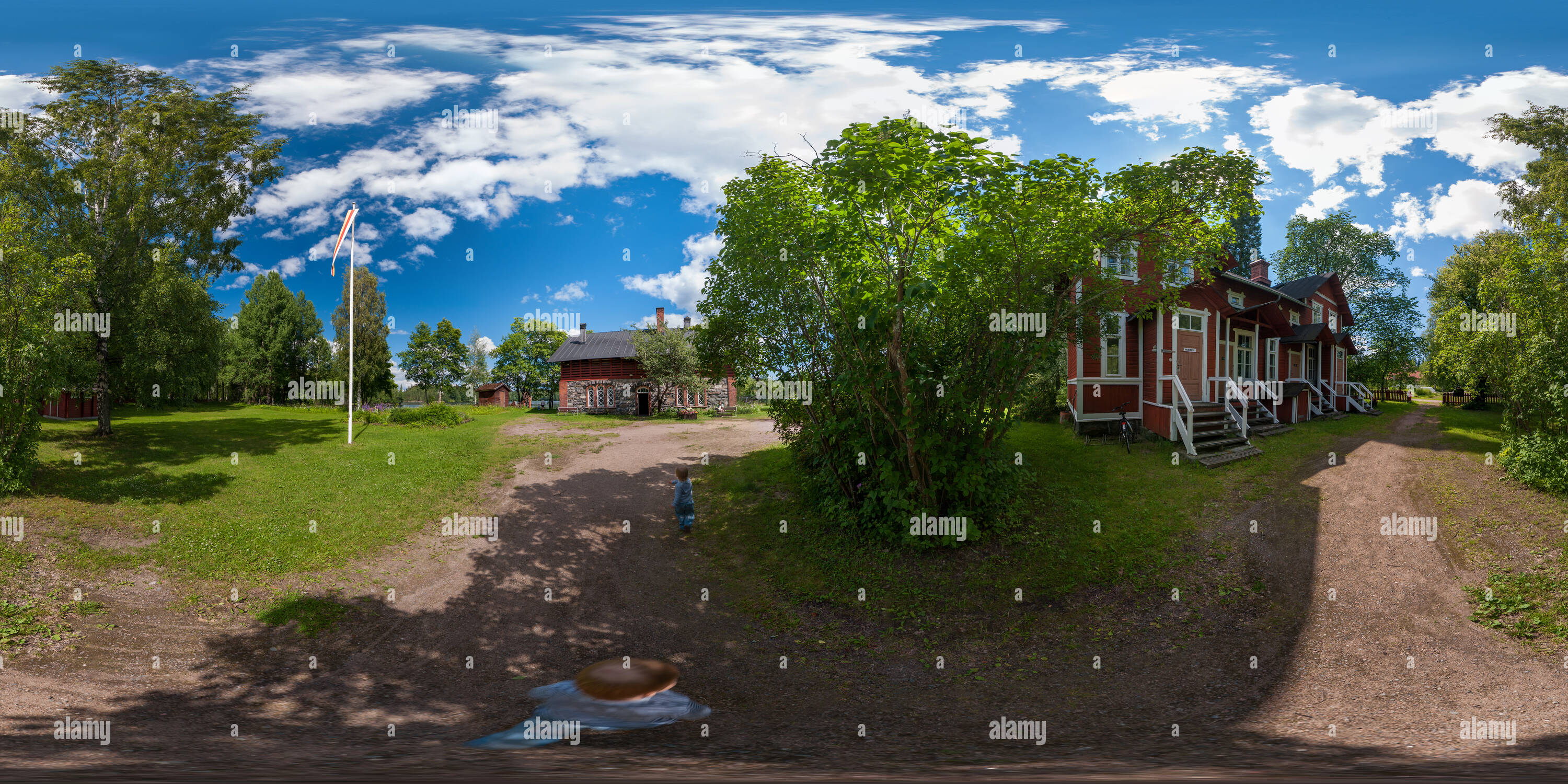 360° view of Imatra town bicycle road in southern Finland - Alamy