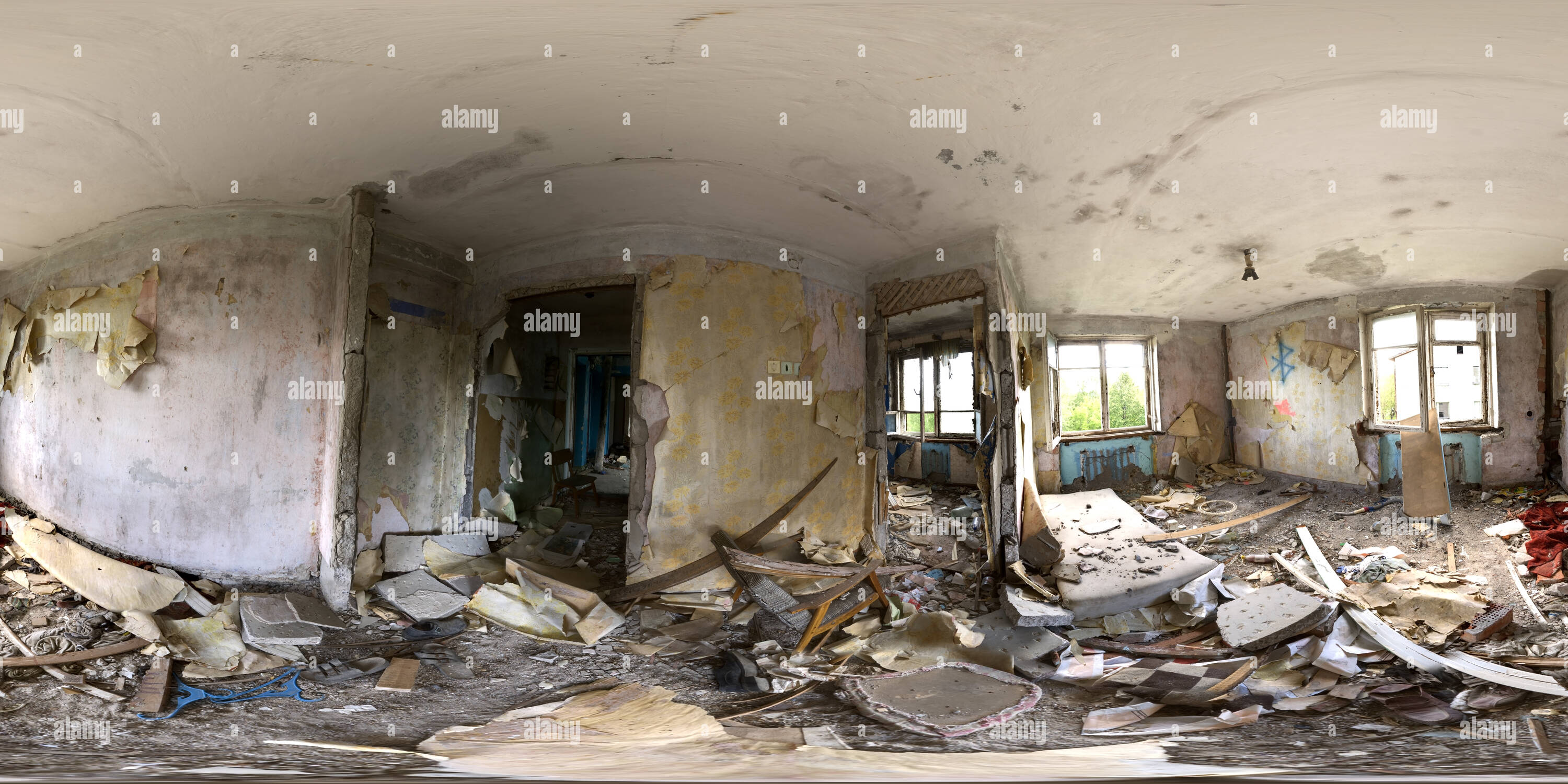 360° view of Abandoned Apartment In Sirgala - Alamy