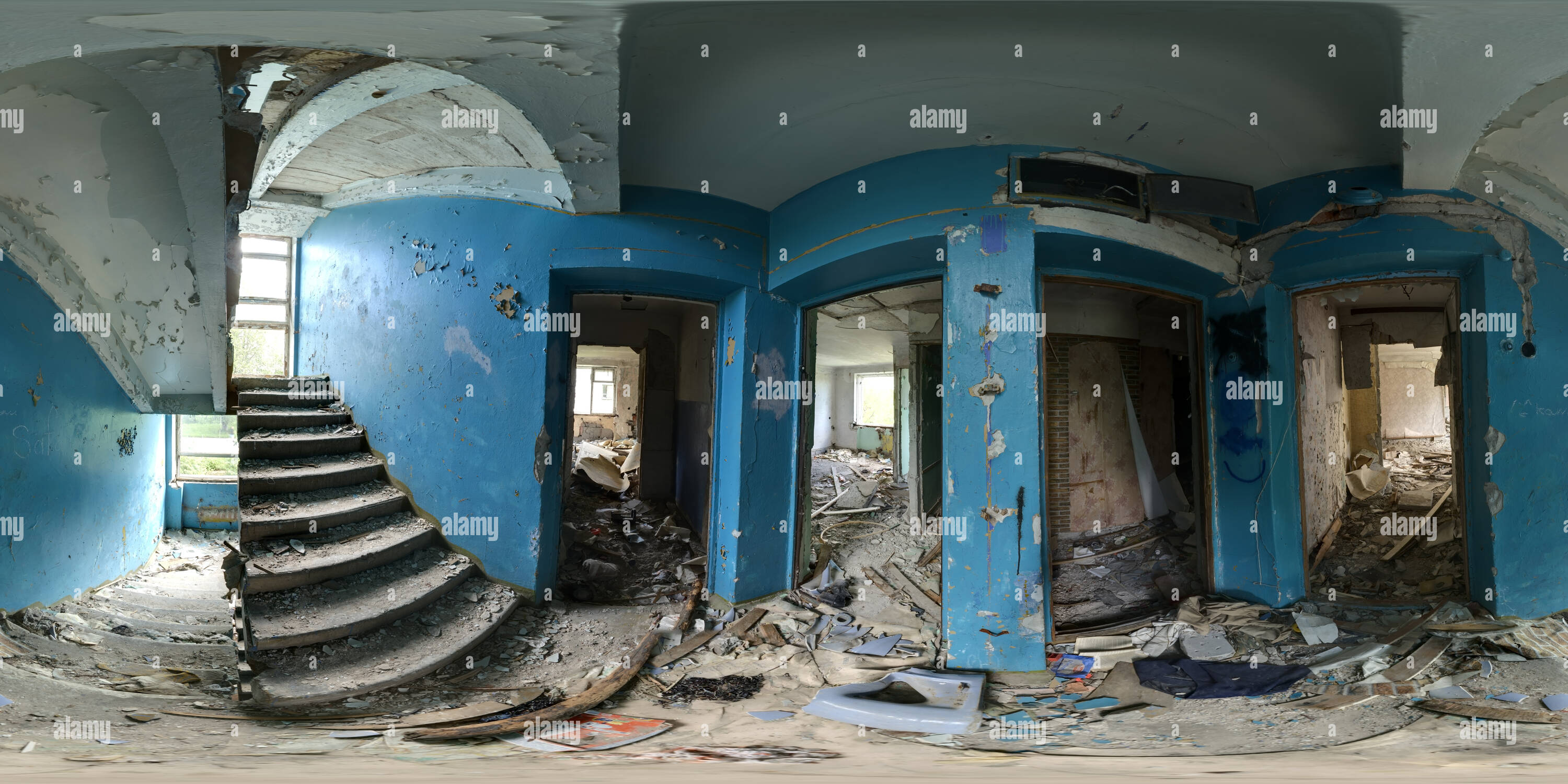 360° view of Abandoned Building In Sirgala - Alamy