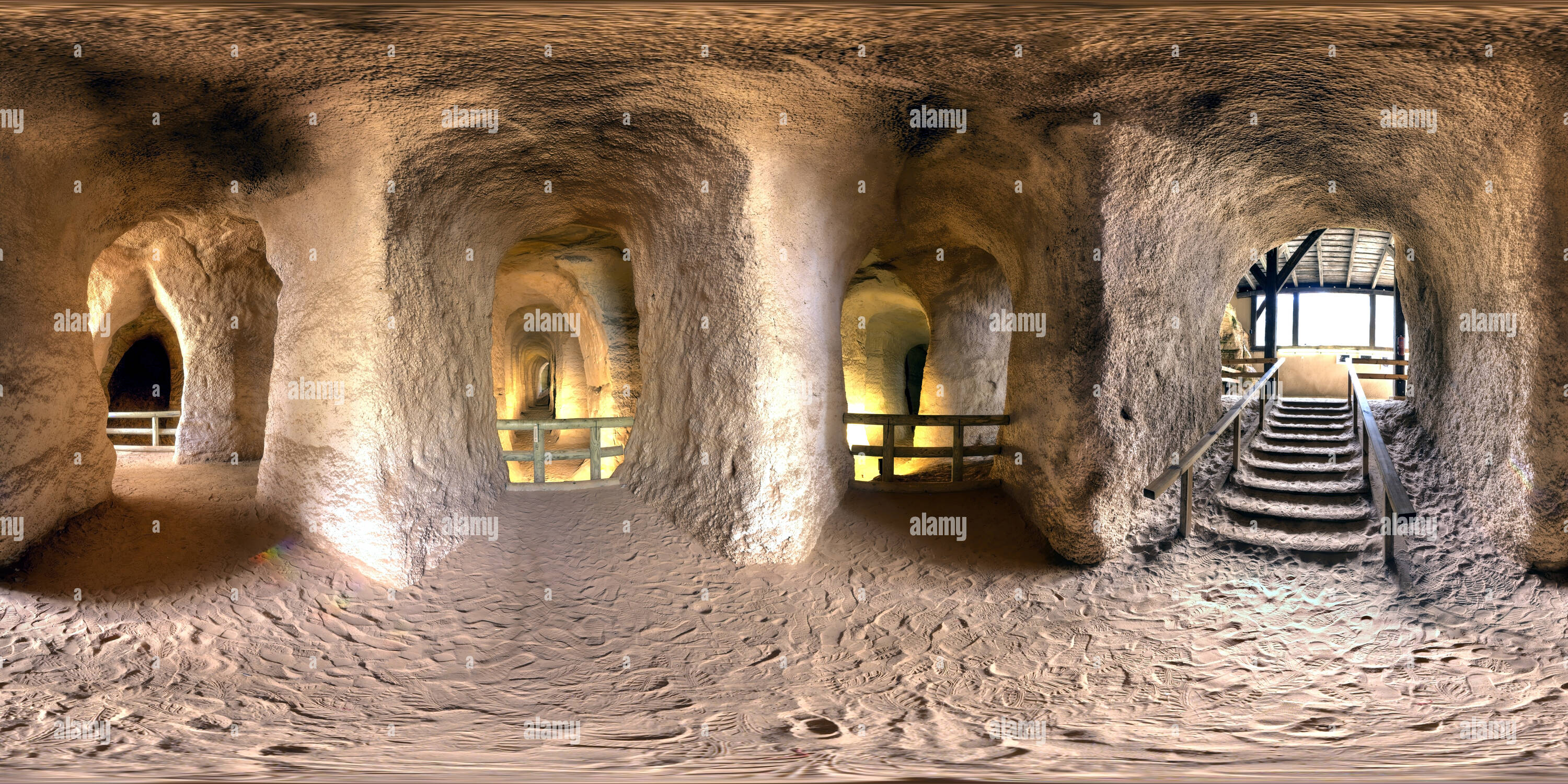 360° view of Sand Caves in Piusa - Alamy