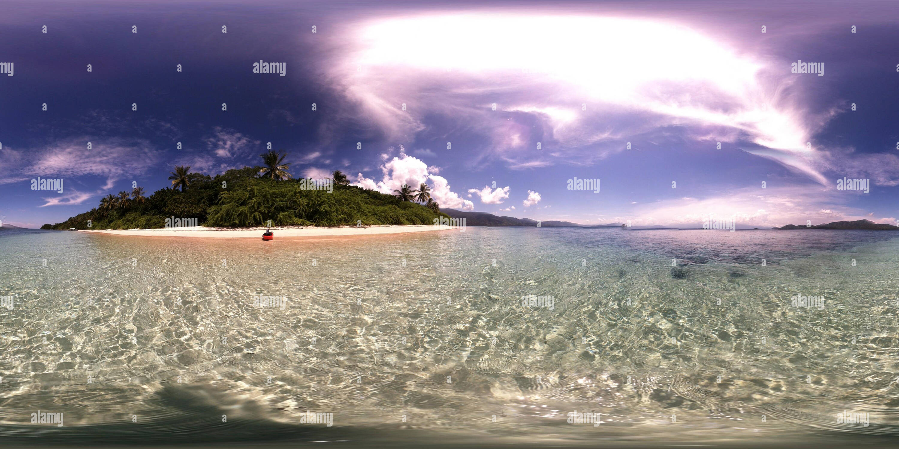 360° view of Pujada island mati Philippines sea kayak adventure - Alamy