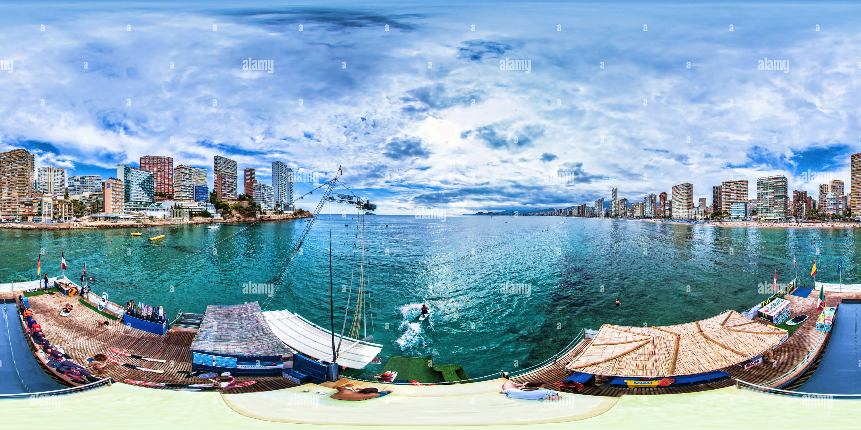 360° view of On the Platform Aerial View 2 - Cable Ski Benidorm - Water ...