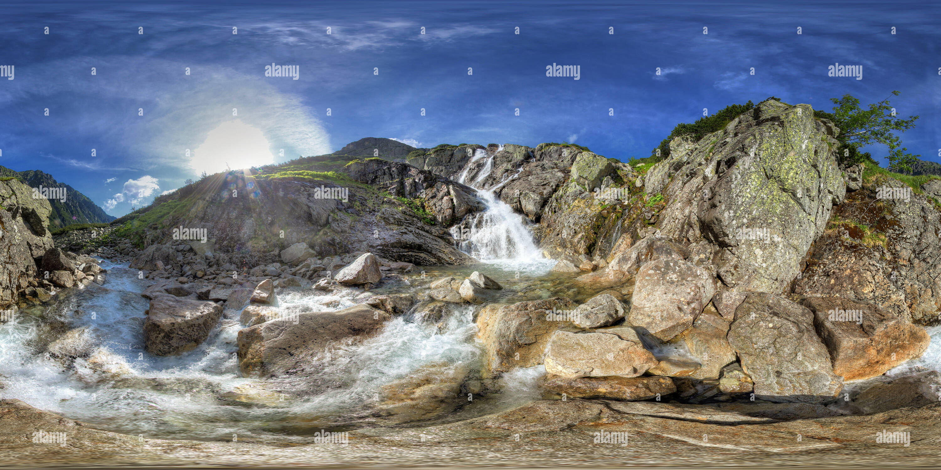 360° view of Great Siklawa Waterfall 050 - Alamy