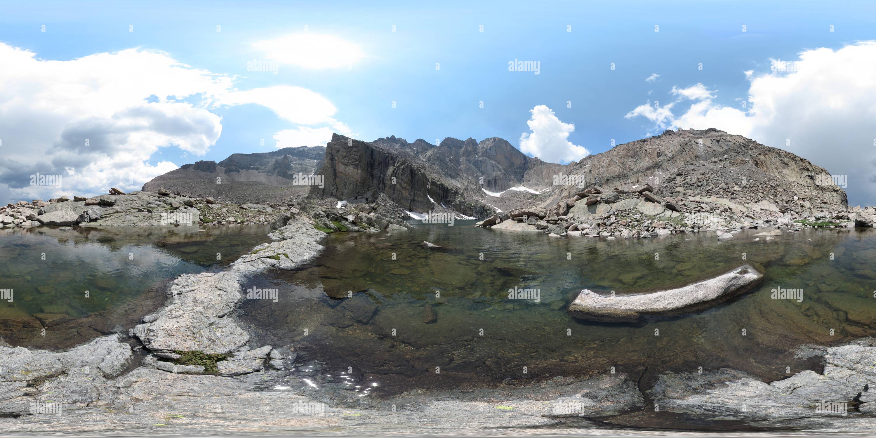 360° view of Chasm Lake [2] - Alamy