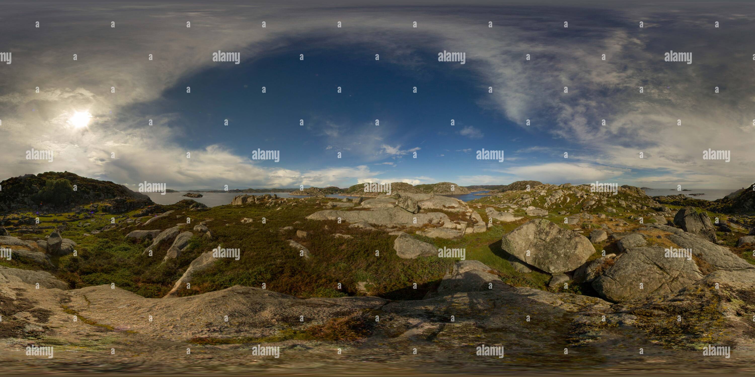 360° view of island in the south of norway - Alamy