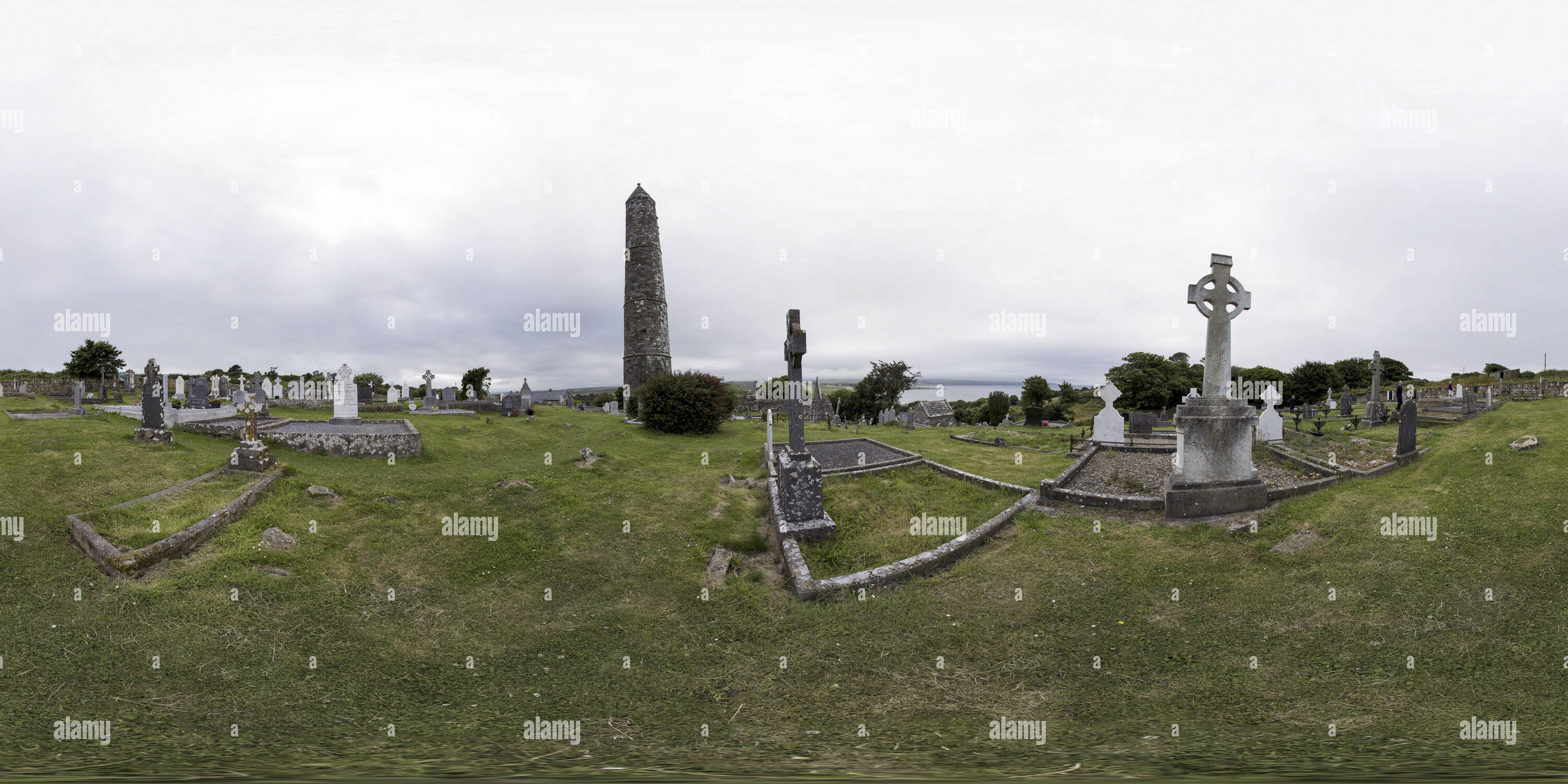 360° view of Ardmore Round Tower, Ardmore, Co.Waterford - Alamy