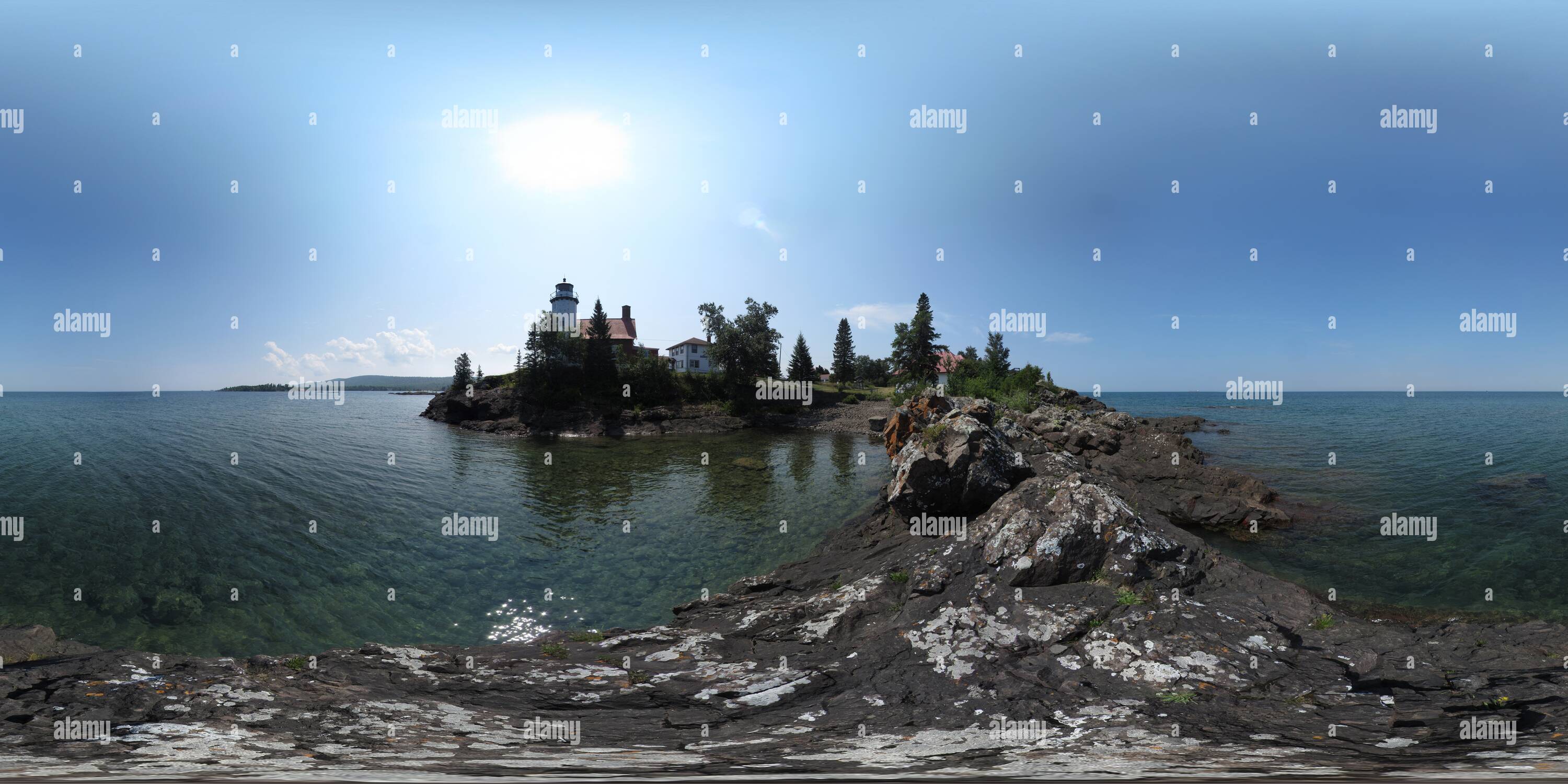 360° view of Eagle Harbor Lighthouse - Alamy