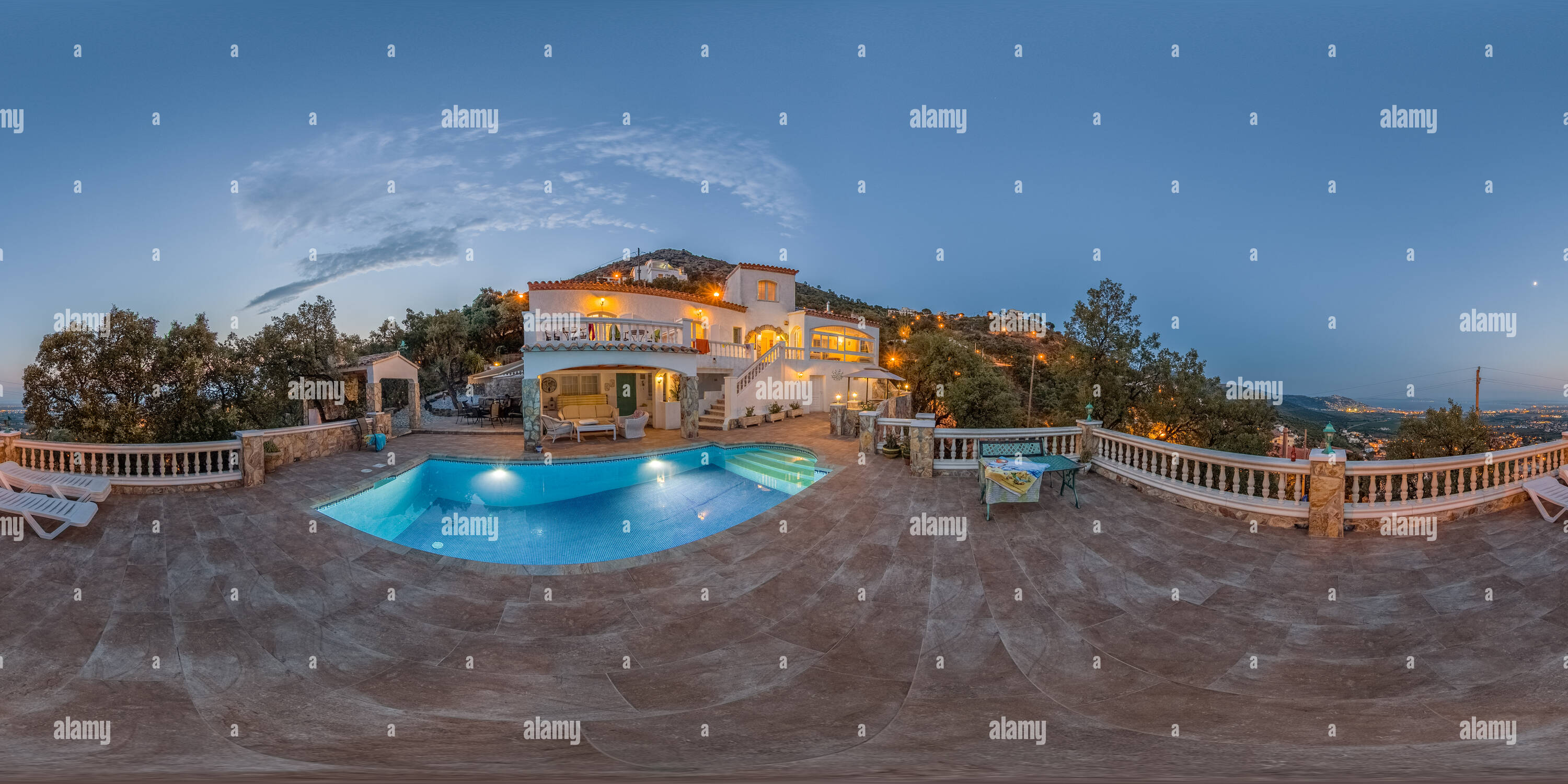 360° view of House with Pool - Alamy