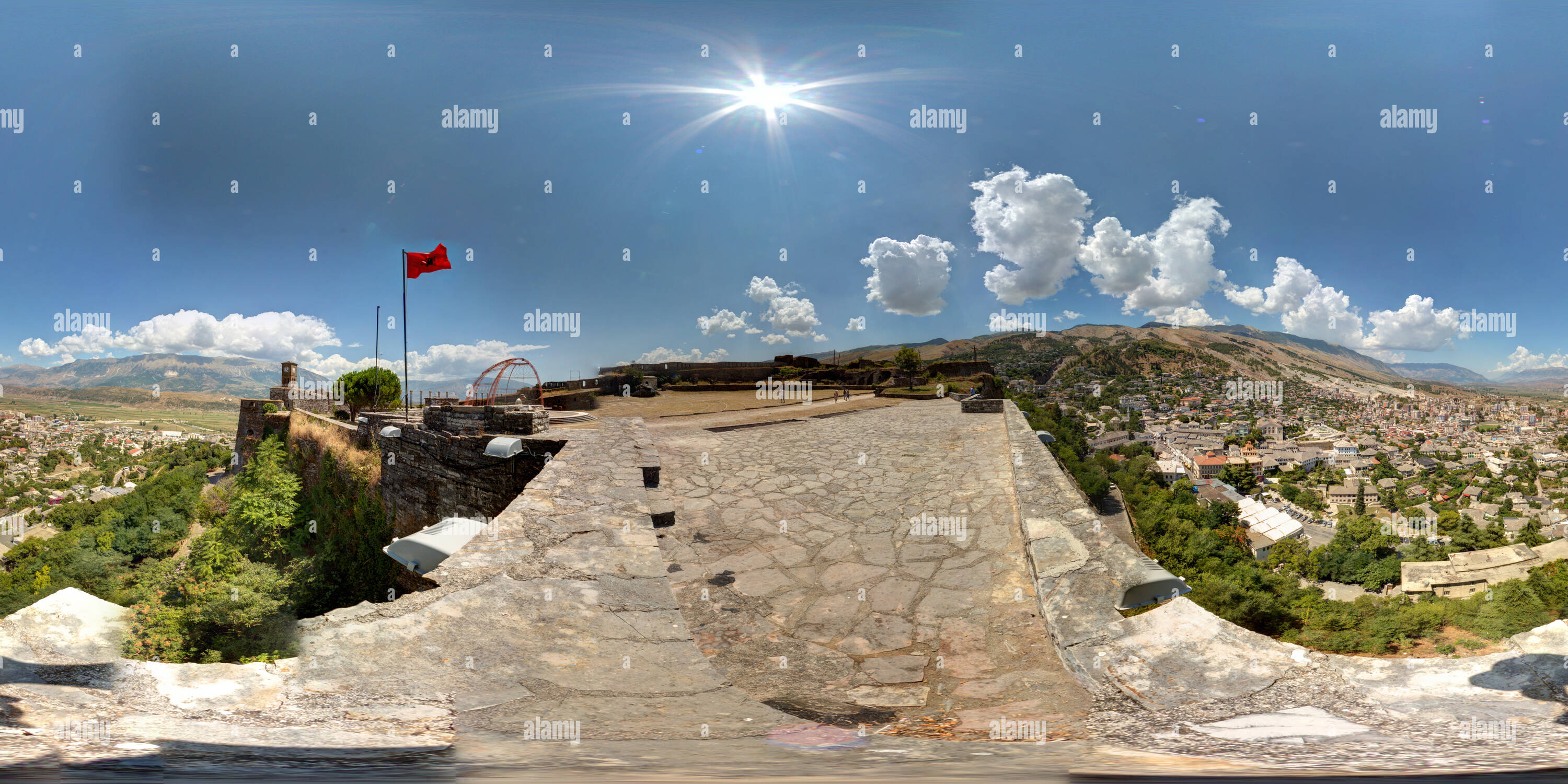 360° view of Gjirokaster castle, Albania - Alamy