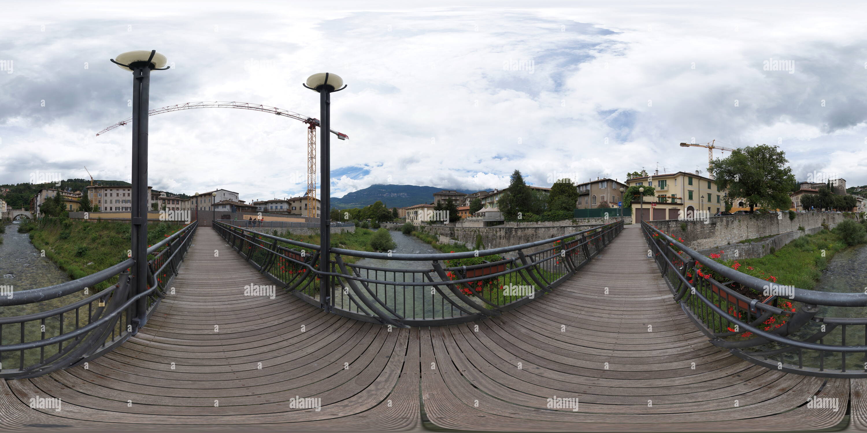 360° view of Italy Trentino Rovereto Ponticello Fiume Leno - Alamy
