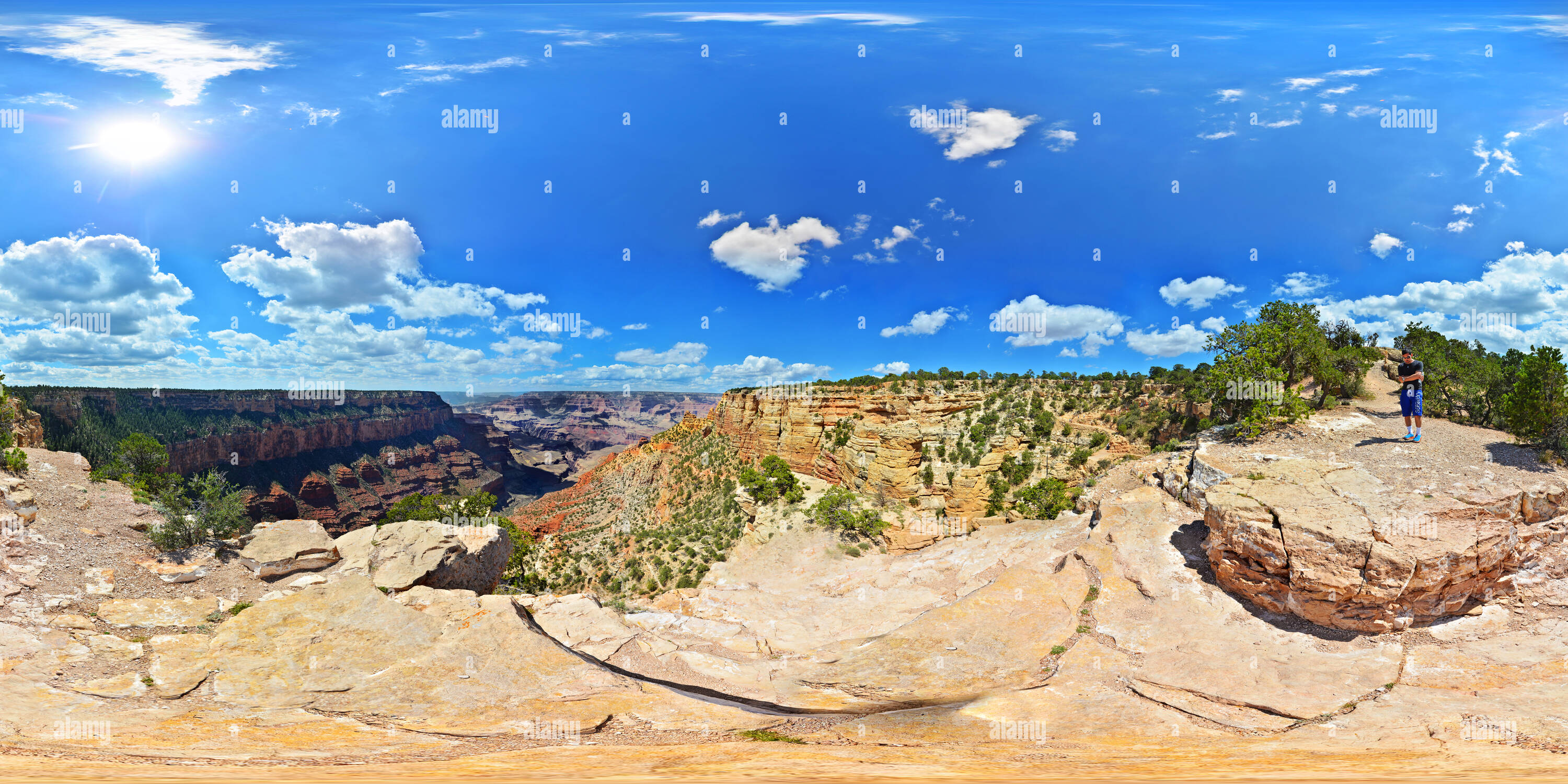 360° view of Grand Canyon, Edge of the Rim, Yaki point - Alamy