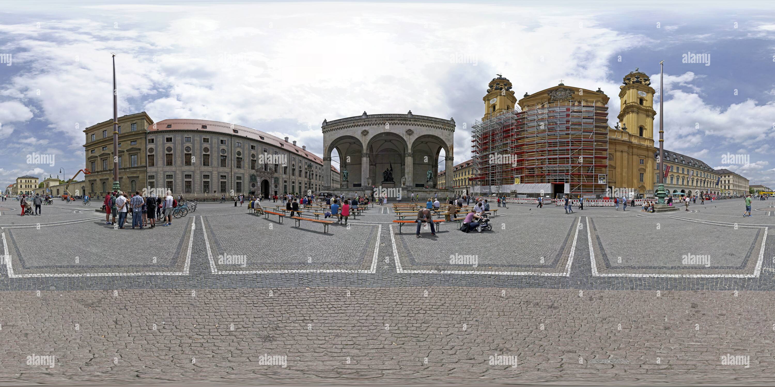 360° view of Odeons Place, Munich, München, Odeonsplatz - Alamy