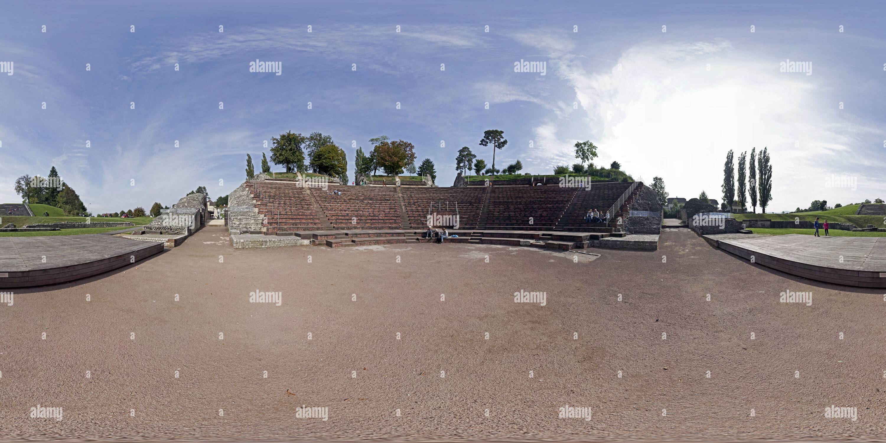 360° view of Augusta Raurica (Kaiseraugst), Theatre - Alamy