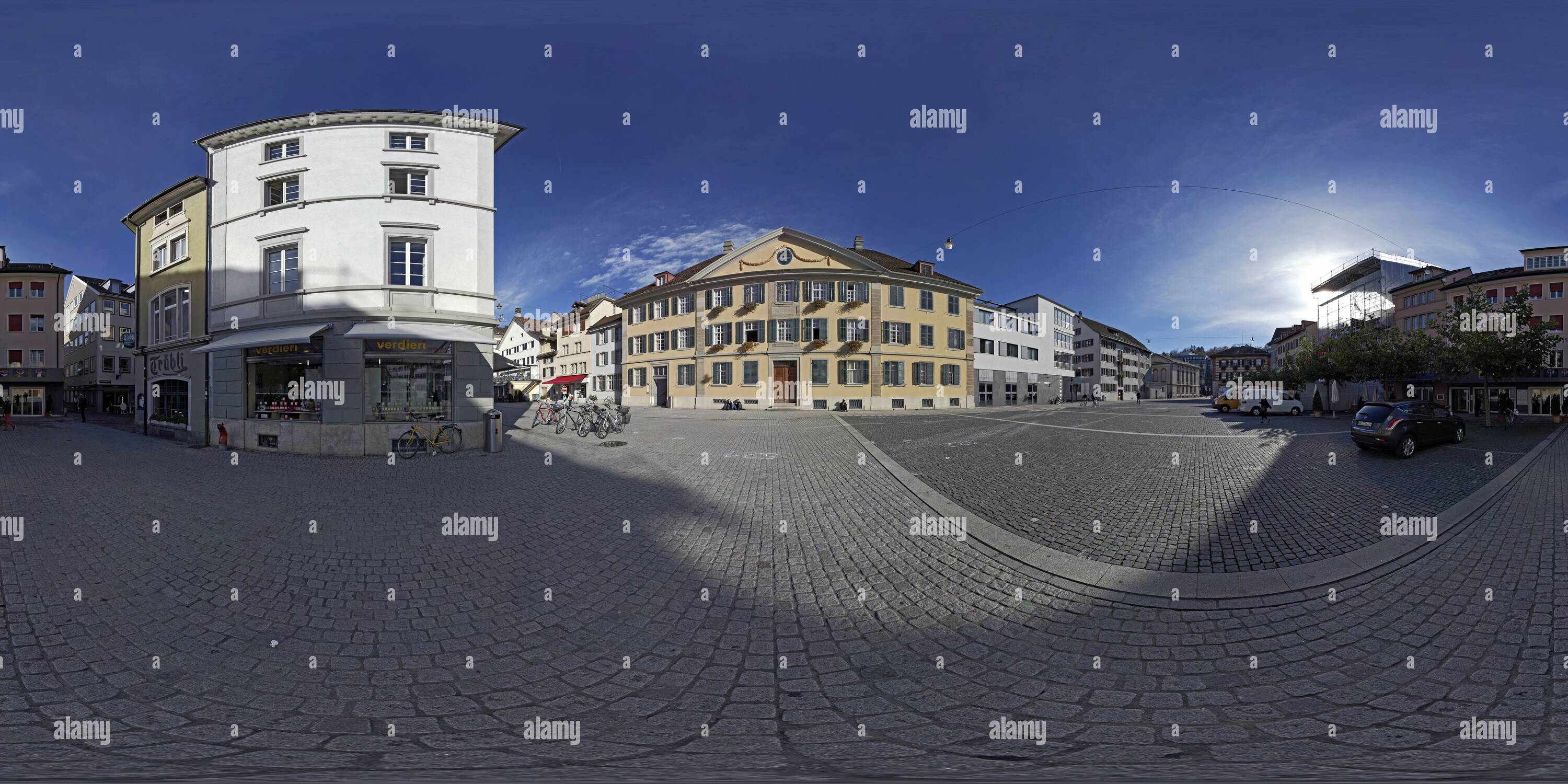 360° view of Winterthur, City, Neumarkt - Alamy