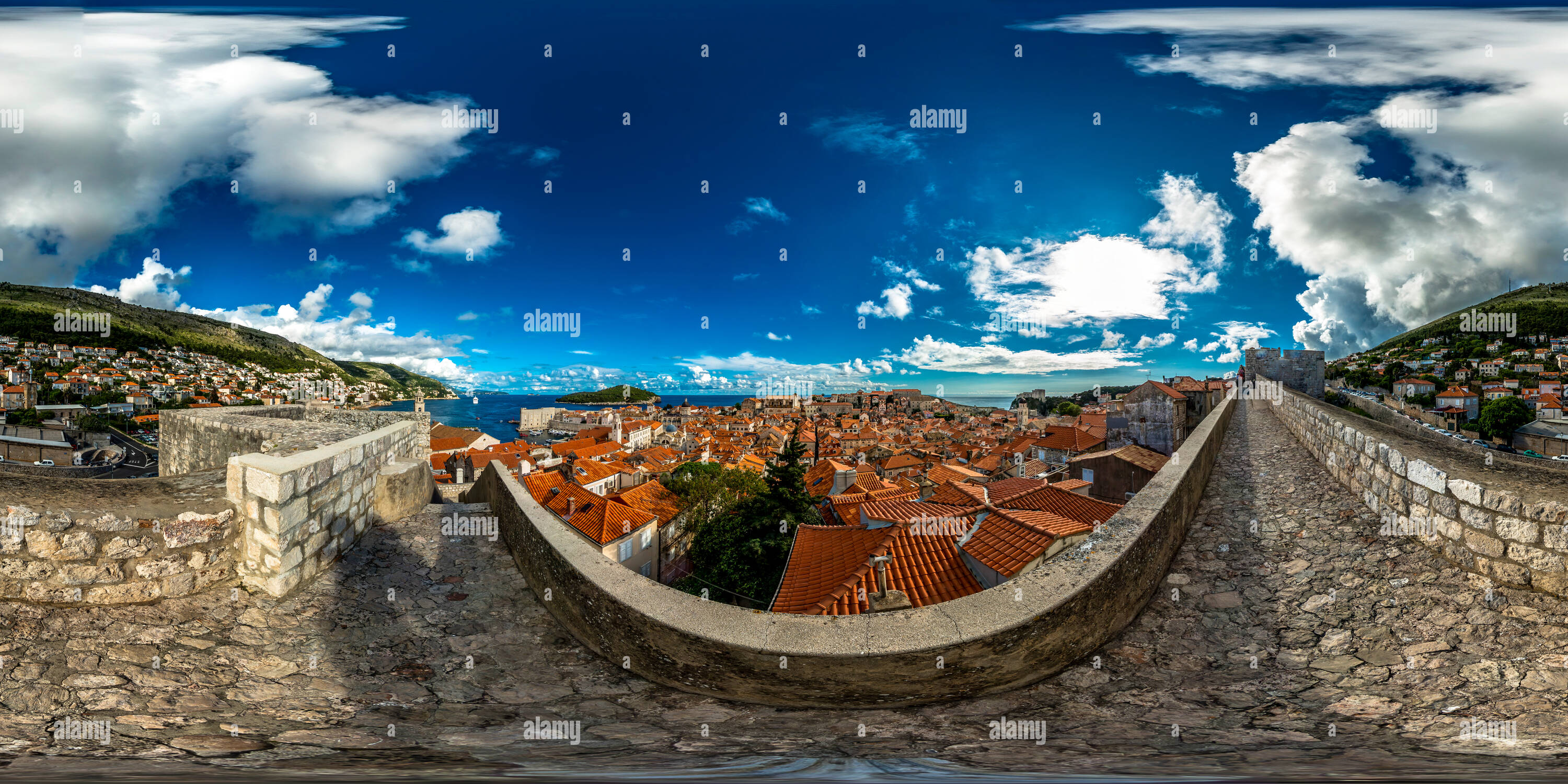 360° view of Dubrovnik City walls, north 2014 - Alamy