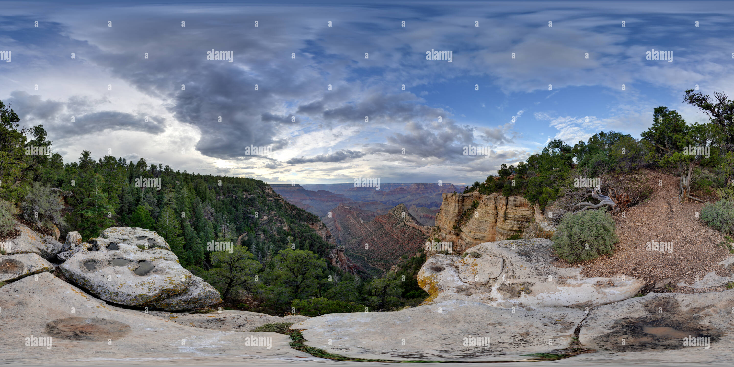 360° view of Grandview Point, Grand Canyon South Rim - Alamy