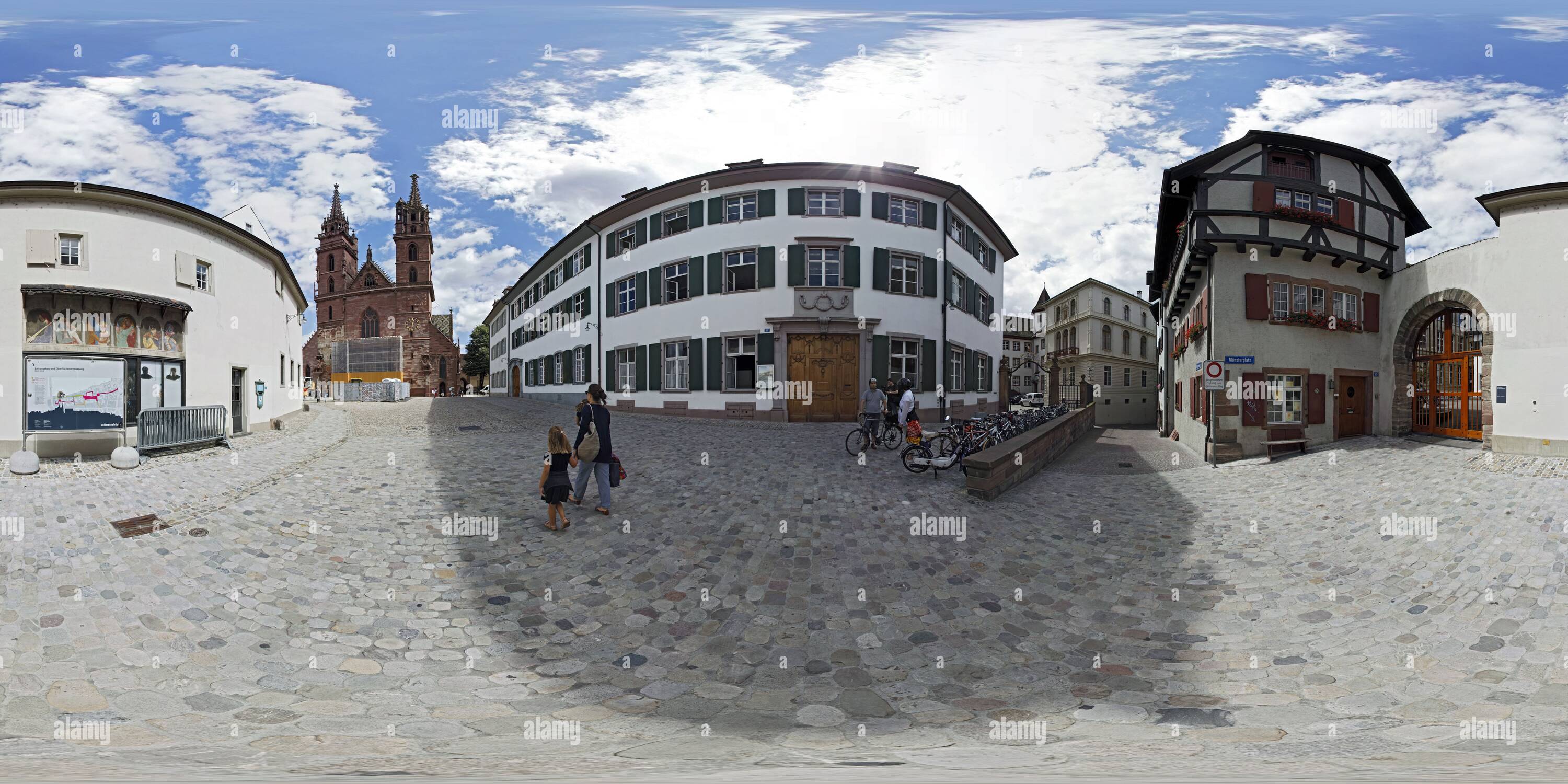 360° view of Basel, Cathedral Place - Alamy