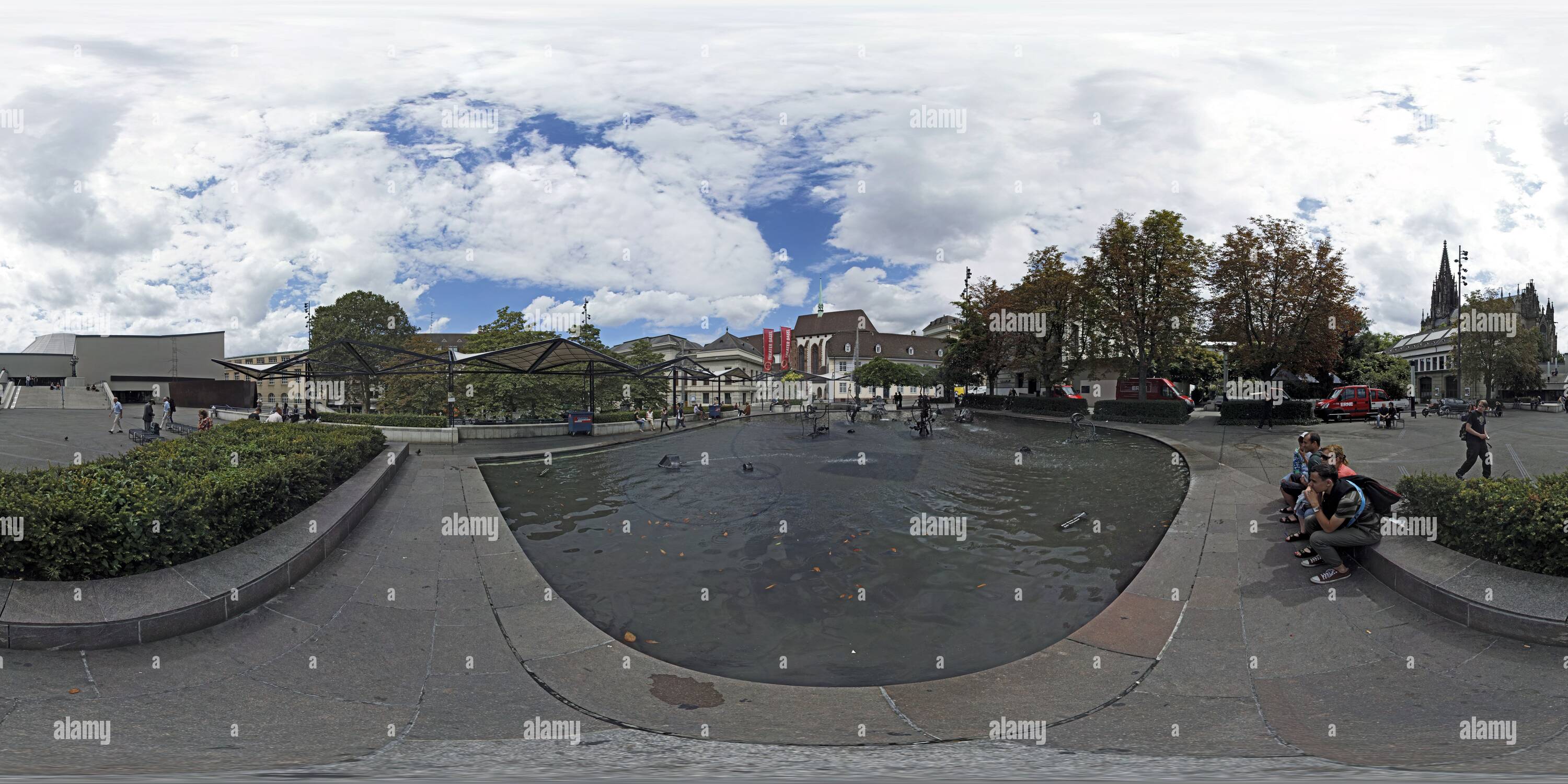 360° view of Basel, Fasnachts-Brunnen – Carnival-Fountain - by Tinguely ...