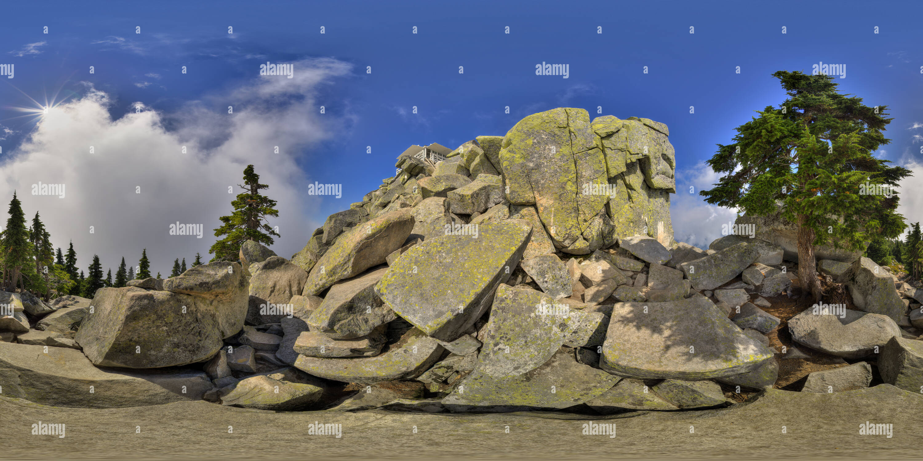 360° view of Trails End, Mount Pilchuck Lookout, WA State - Alamy