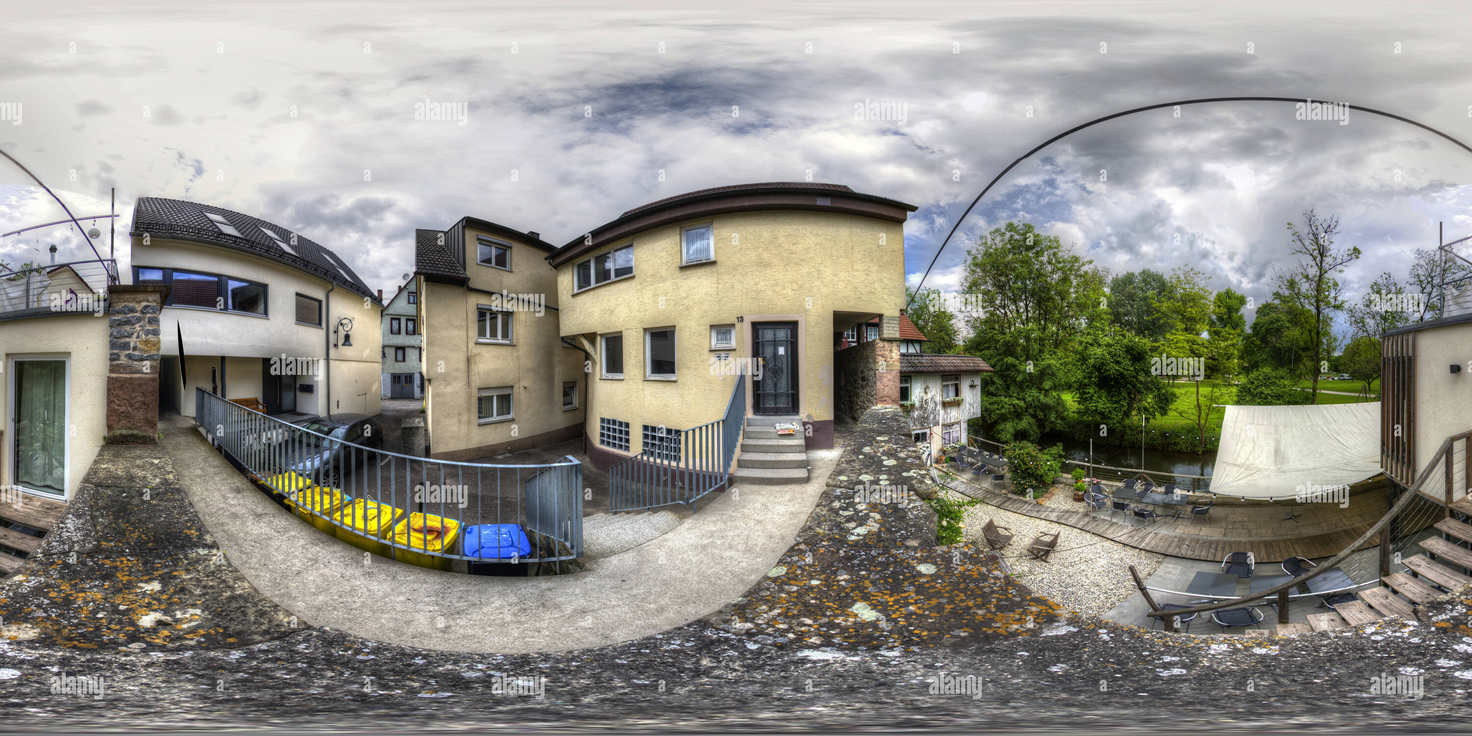 360° view of Waiblingen, Deutschland, Altstadt - Alamy