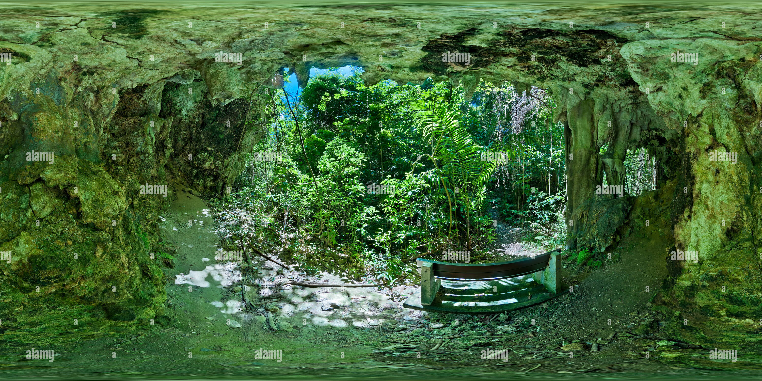 360° view of Welchman Hall Gully - under rock formation - Alamy