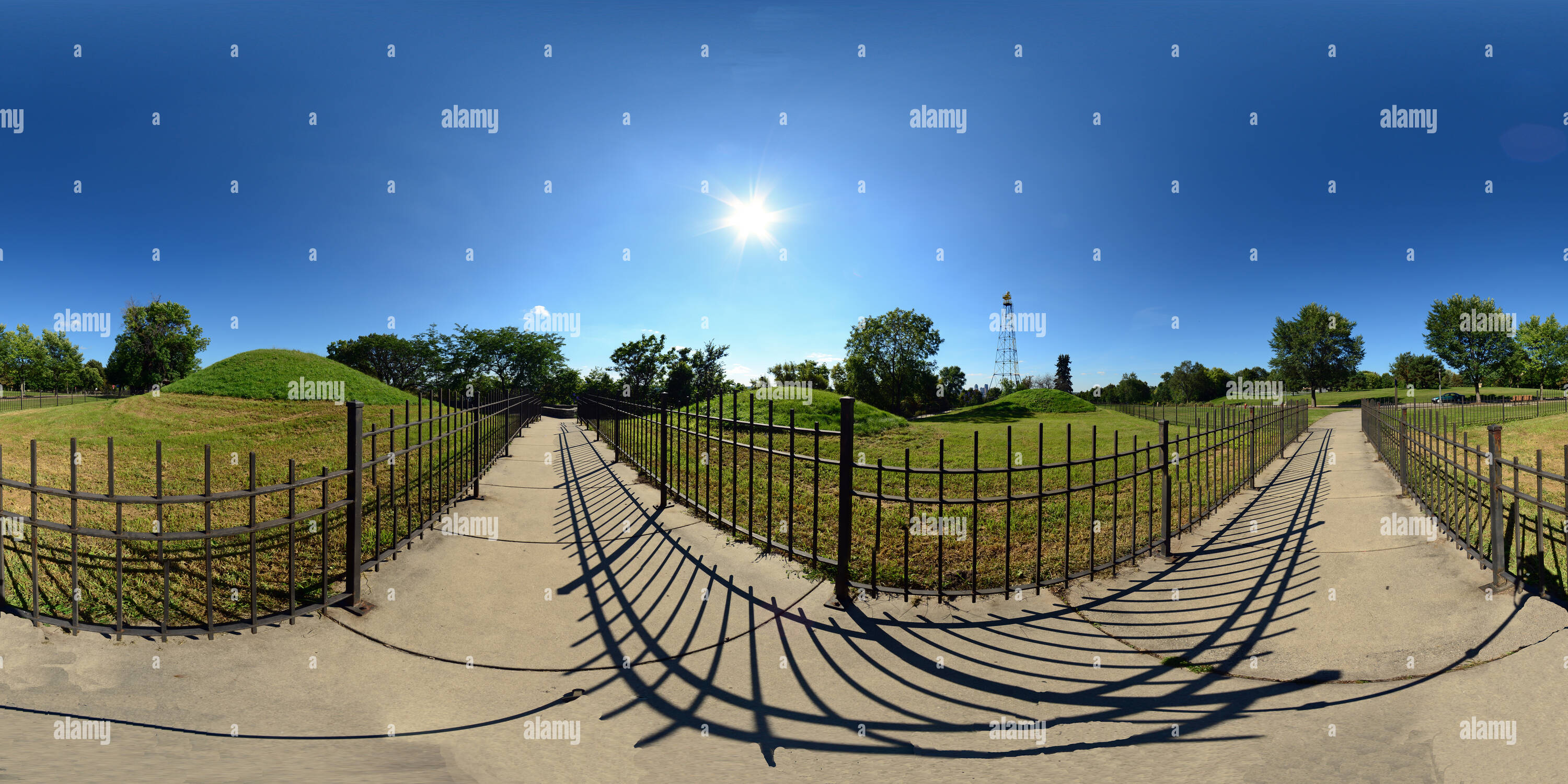 360° view of Indian Mounds Park - Alamy