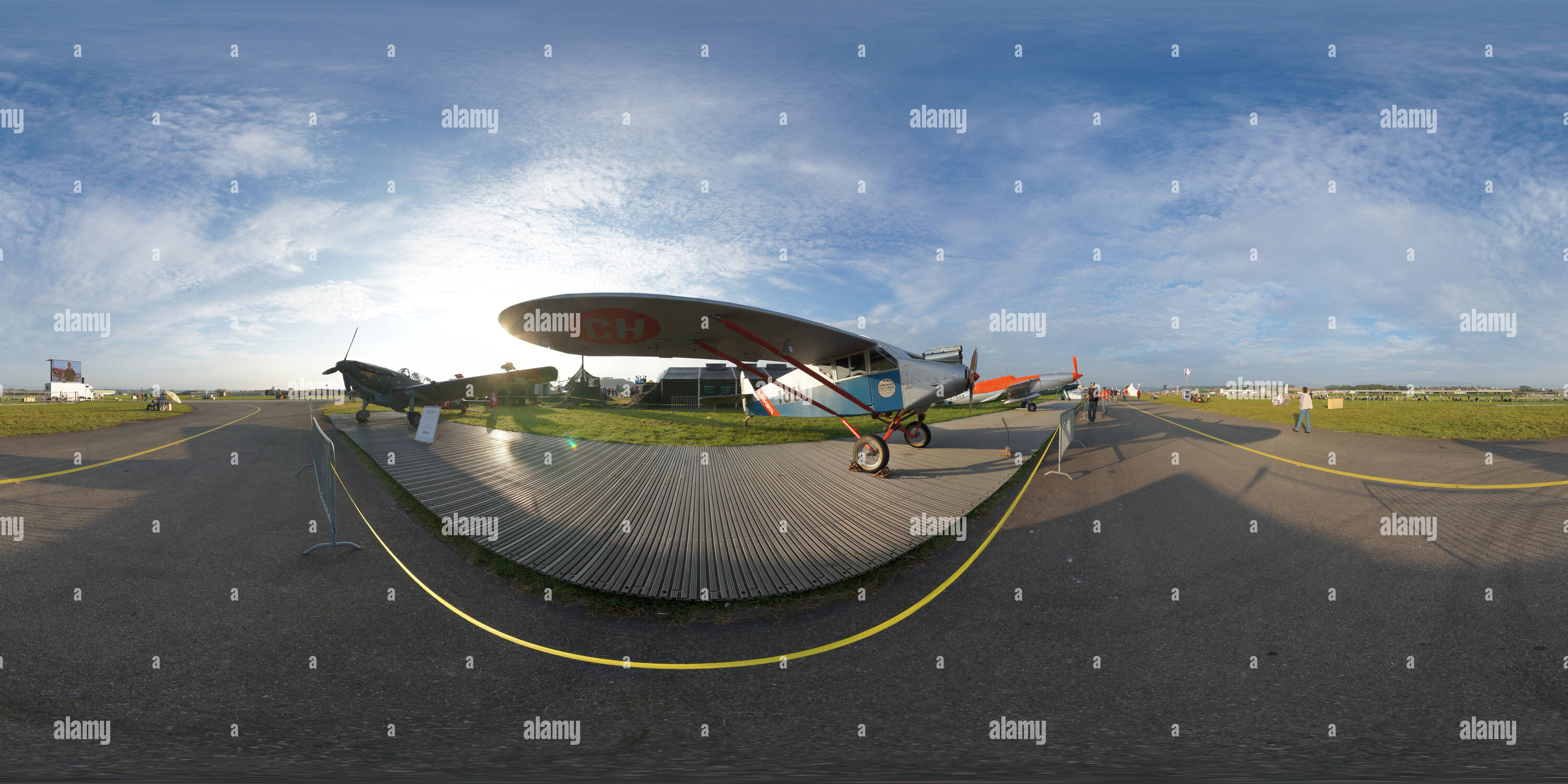 360° view of Switzerland Vaud Payerne Air 14 Comte Ac4 Gentleman - Alamy