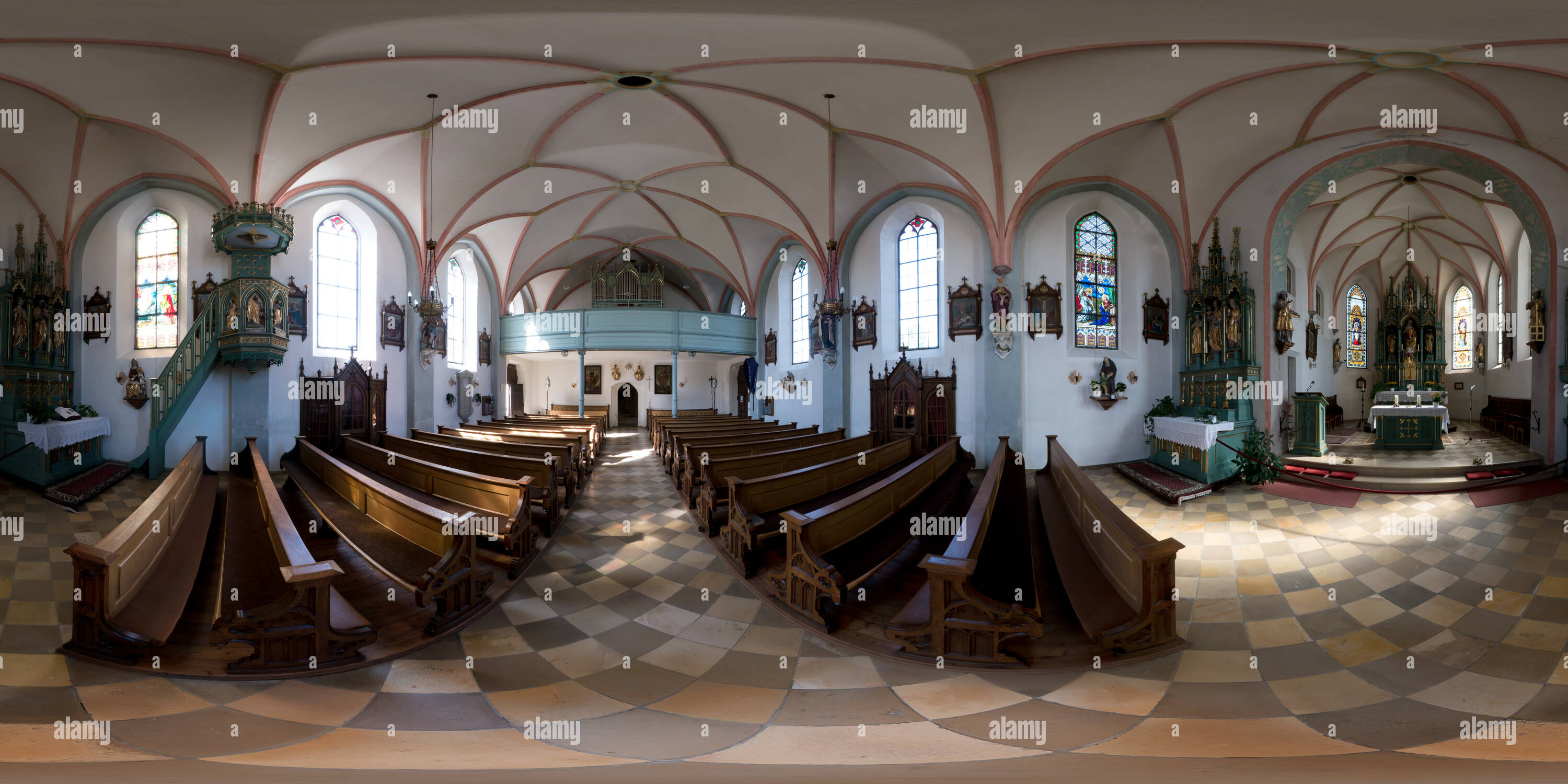 360° view of Church St. Stephanus and St. Laurentius - Alamy