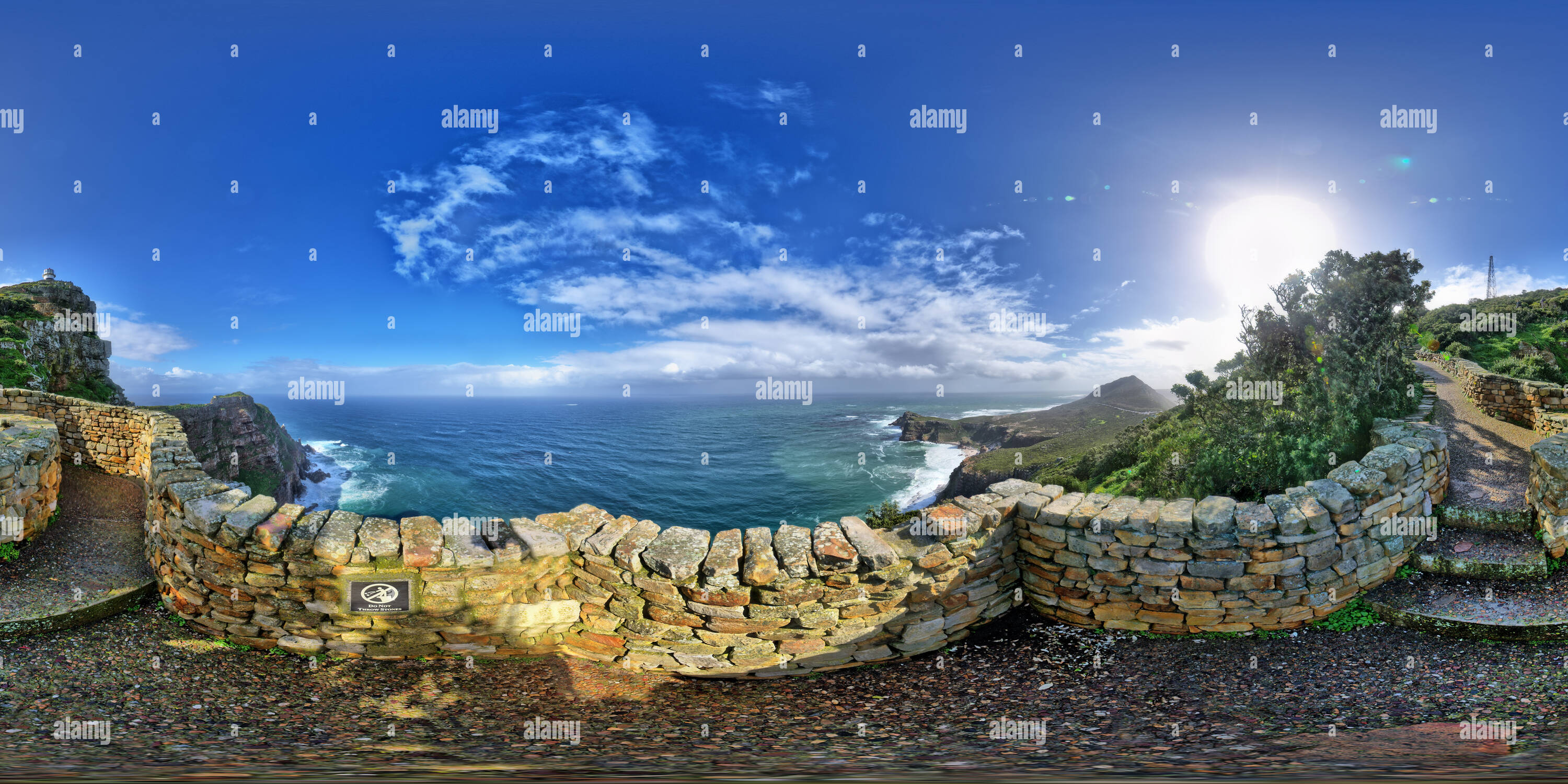 360° view of Cape Point Lighthouse 3 - Alamy