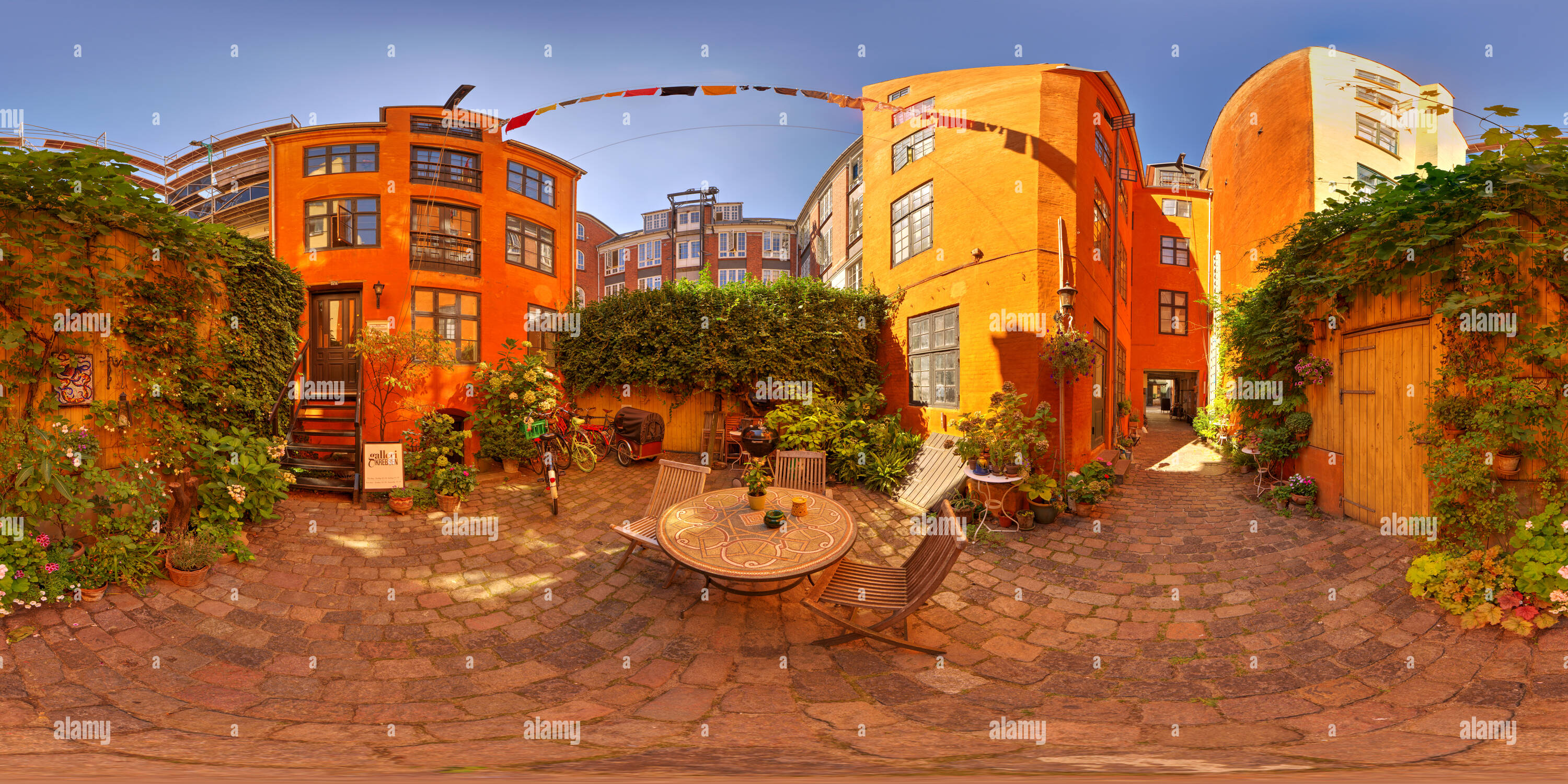 360° view of Backyard in Copenhagen - Alamy