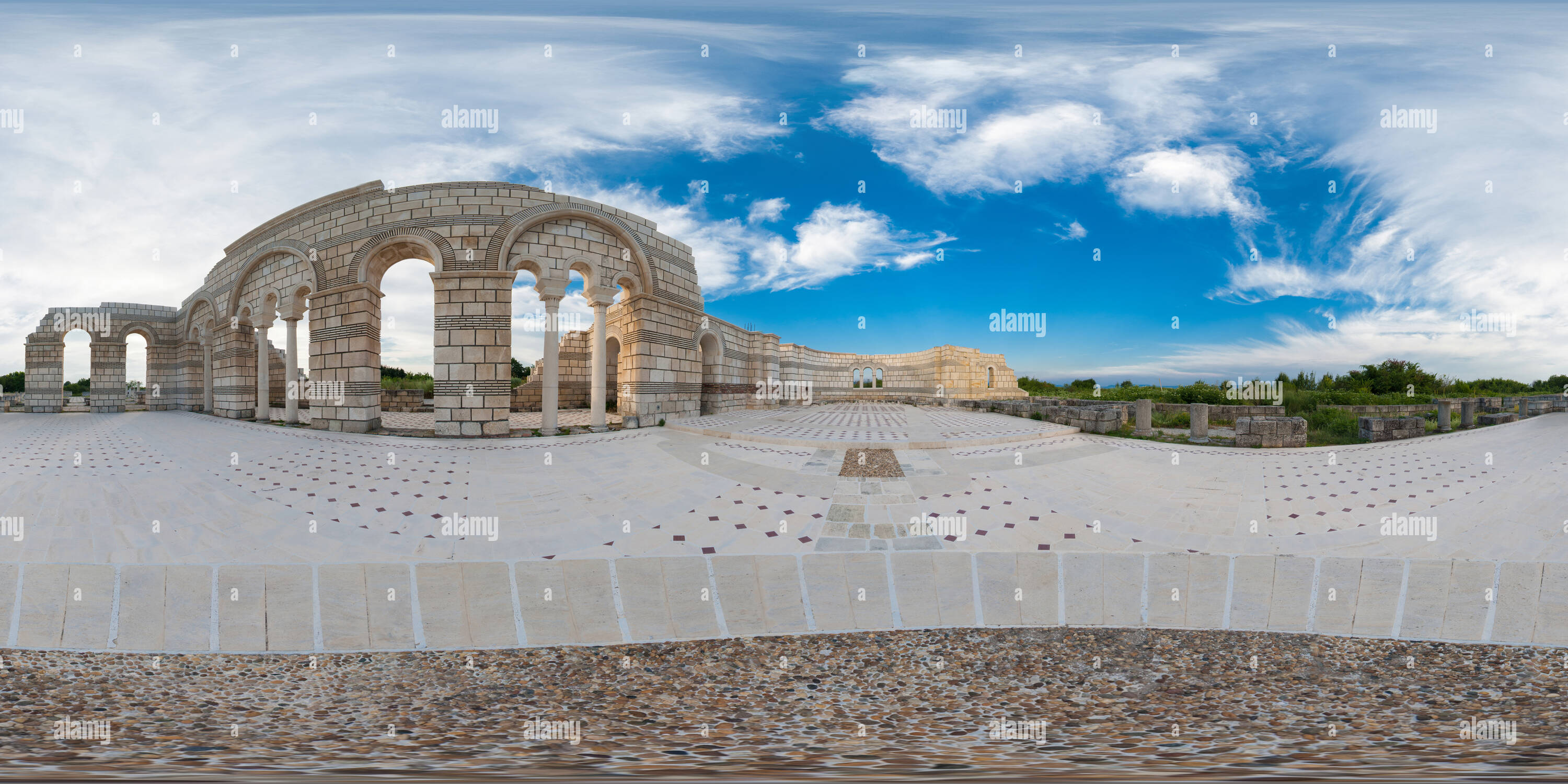 360° view of Pliska - Great Basilica - Alamy