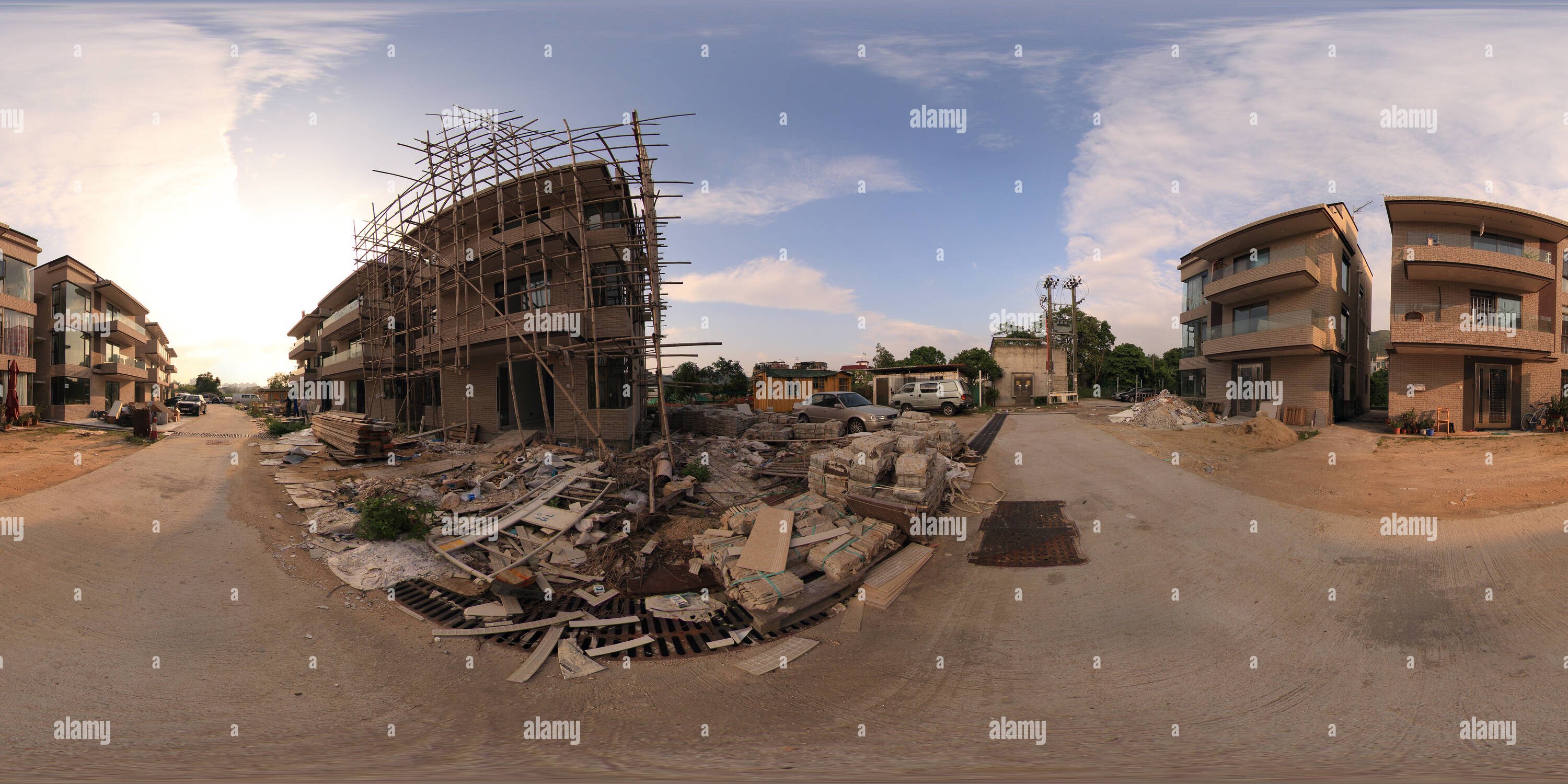 360° view of Village House Construction Site - Alamy