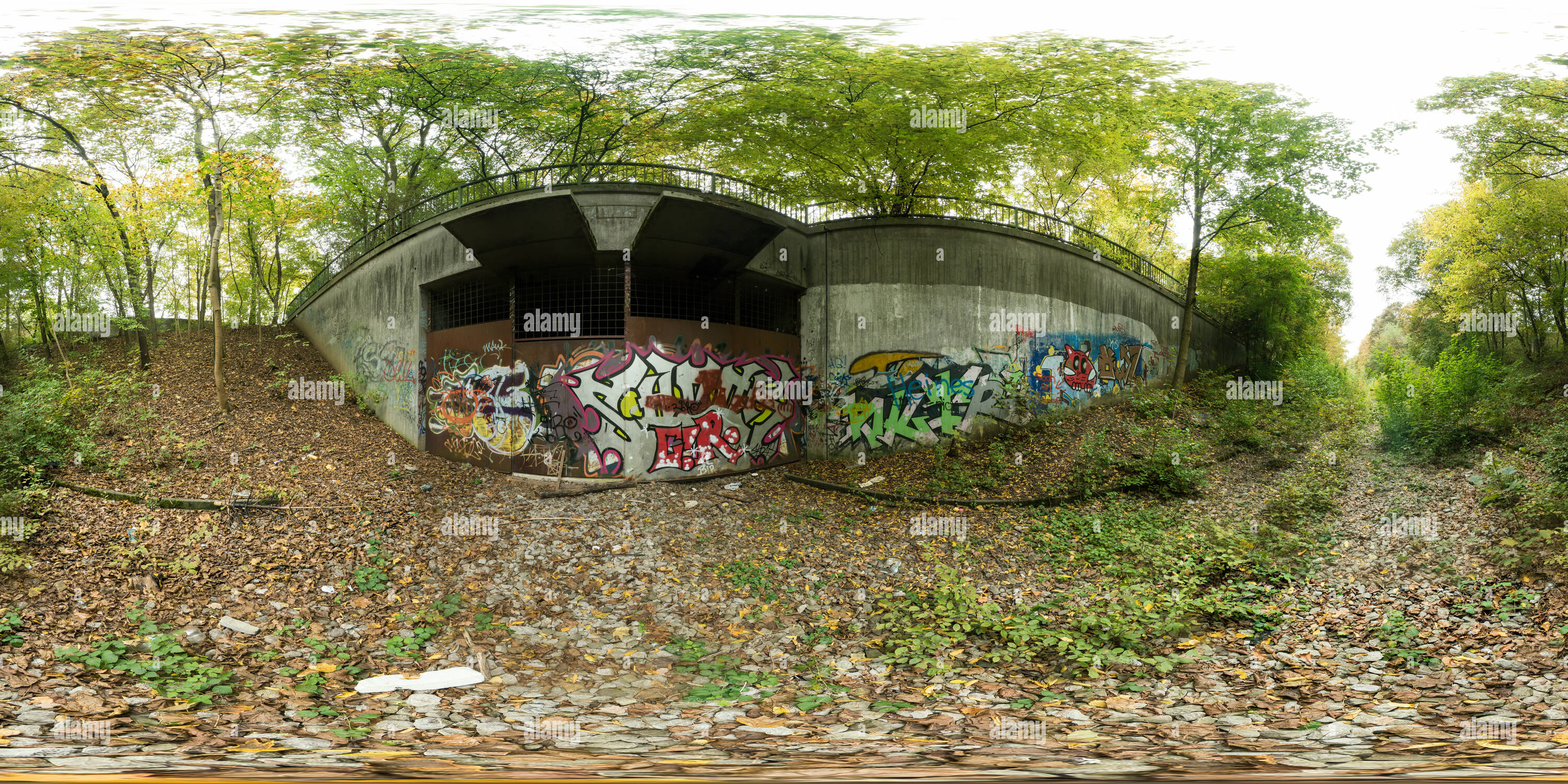 360° view of Solitary Place in Munich - Tunnel - Alamy