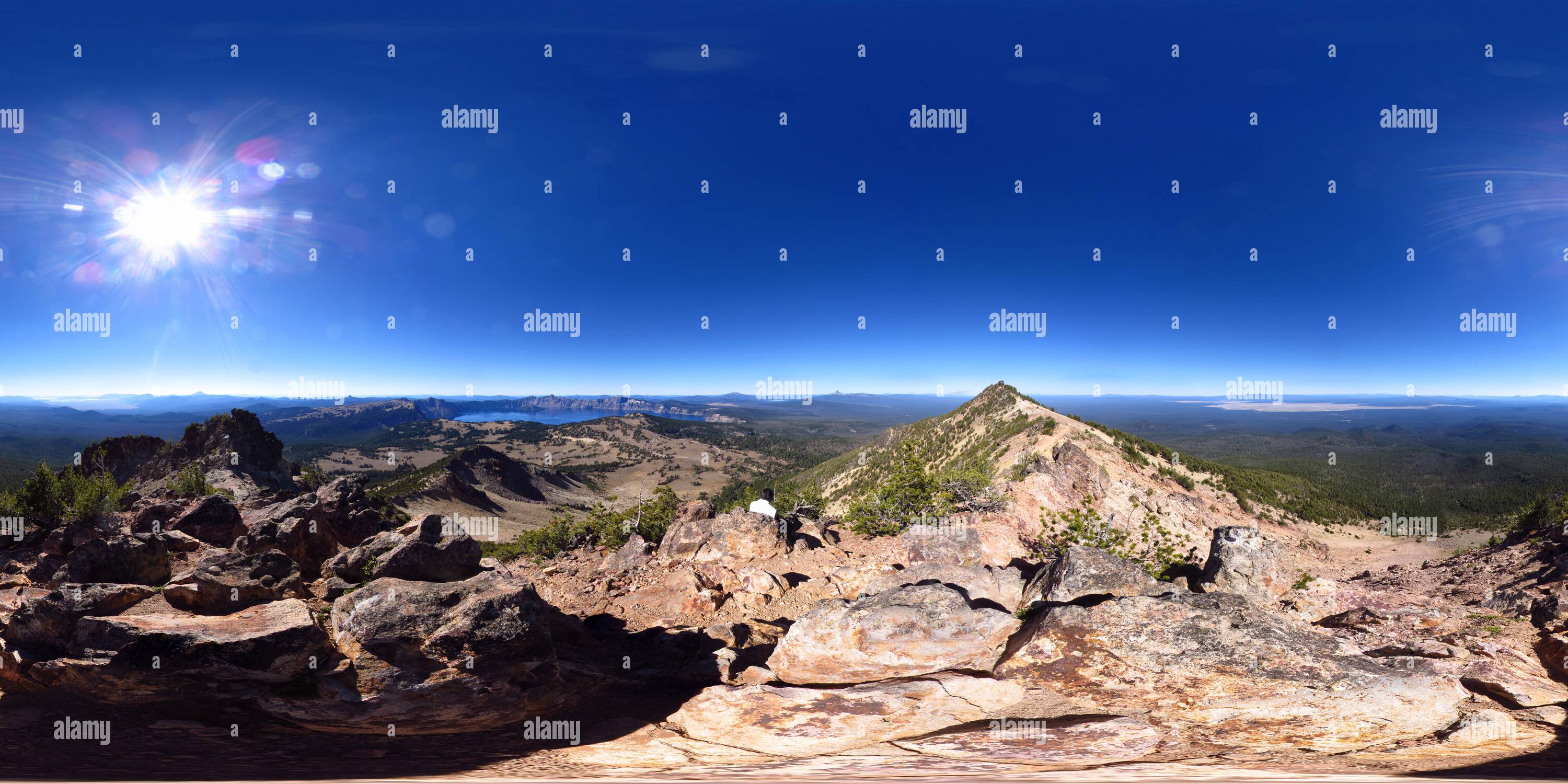 360° view of Crater Lake from Mt. Scott false summit - Alamy