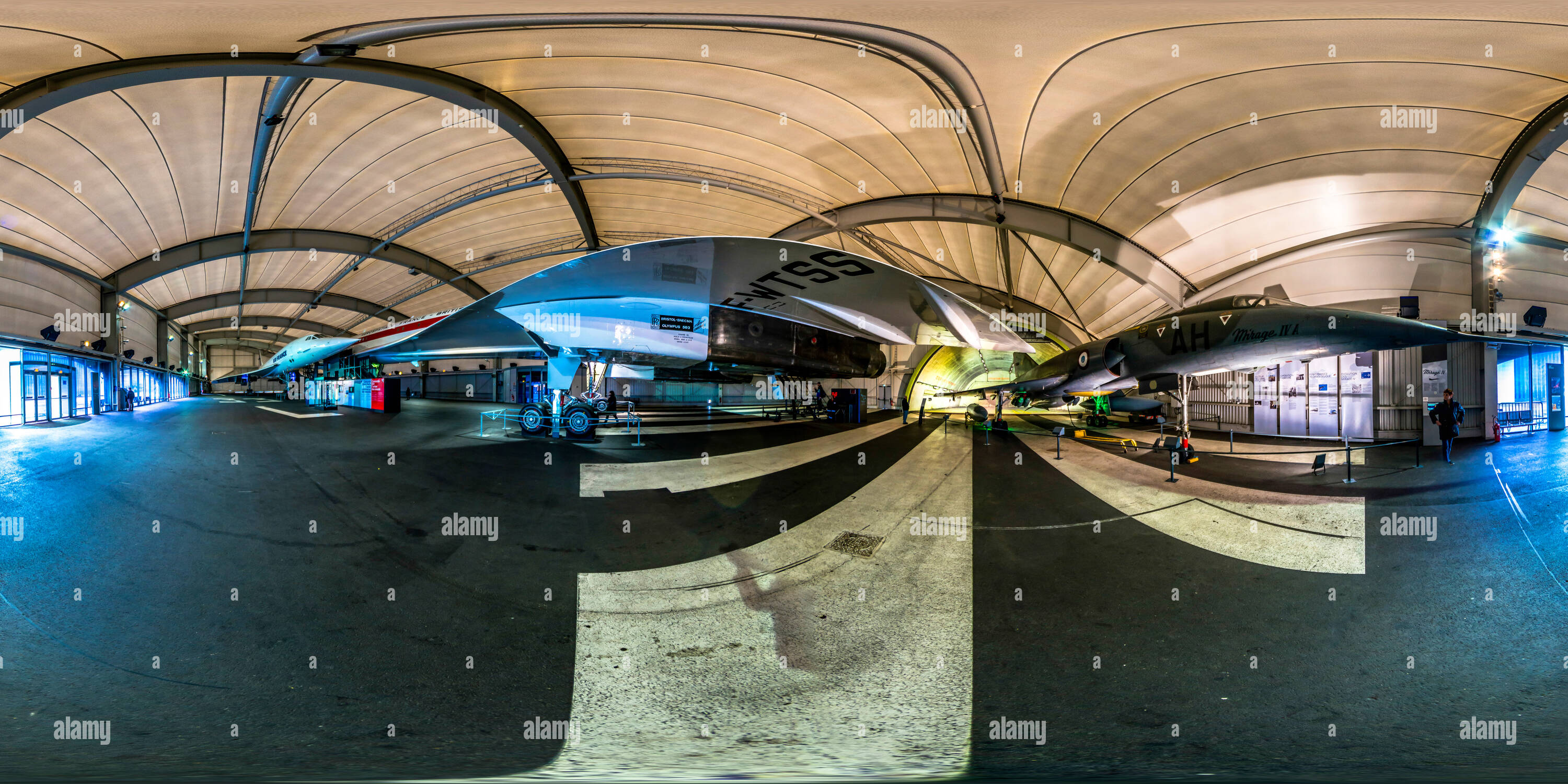360° view of Concorde at Le Bourget Aviation Museum - Alamy
