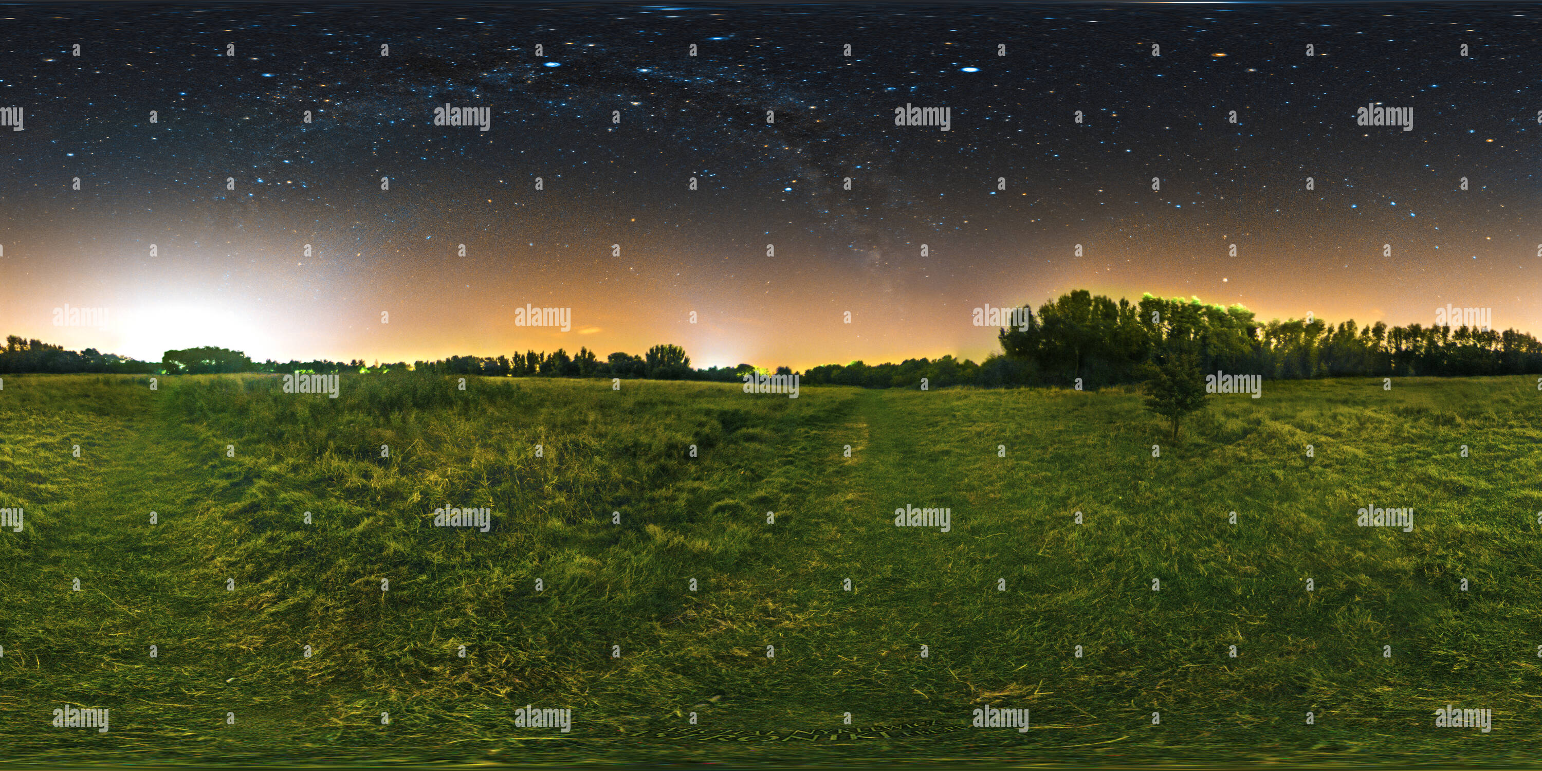 360° view of Milky Way in Leicester - Alamy