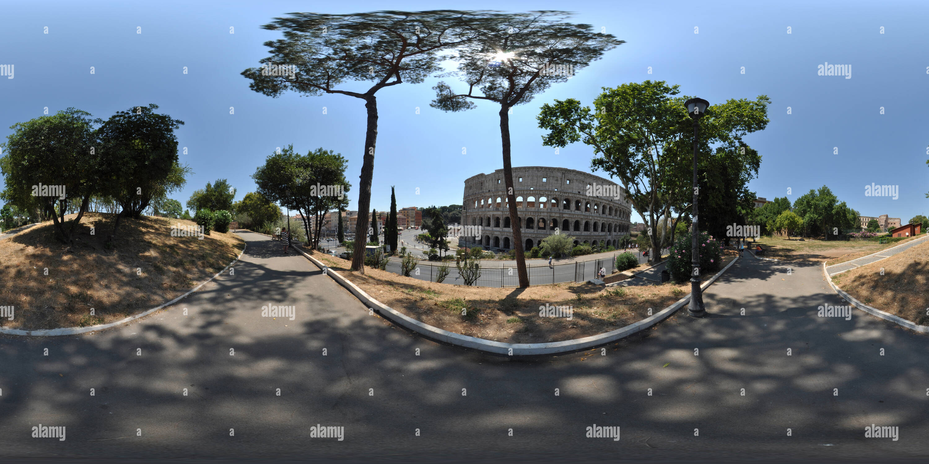 360° view of Rome - Colosseo - Alamy
