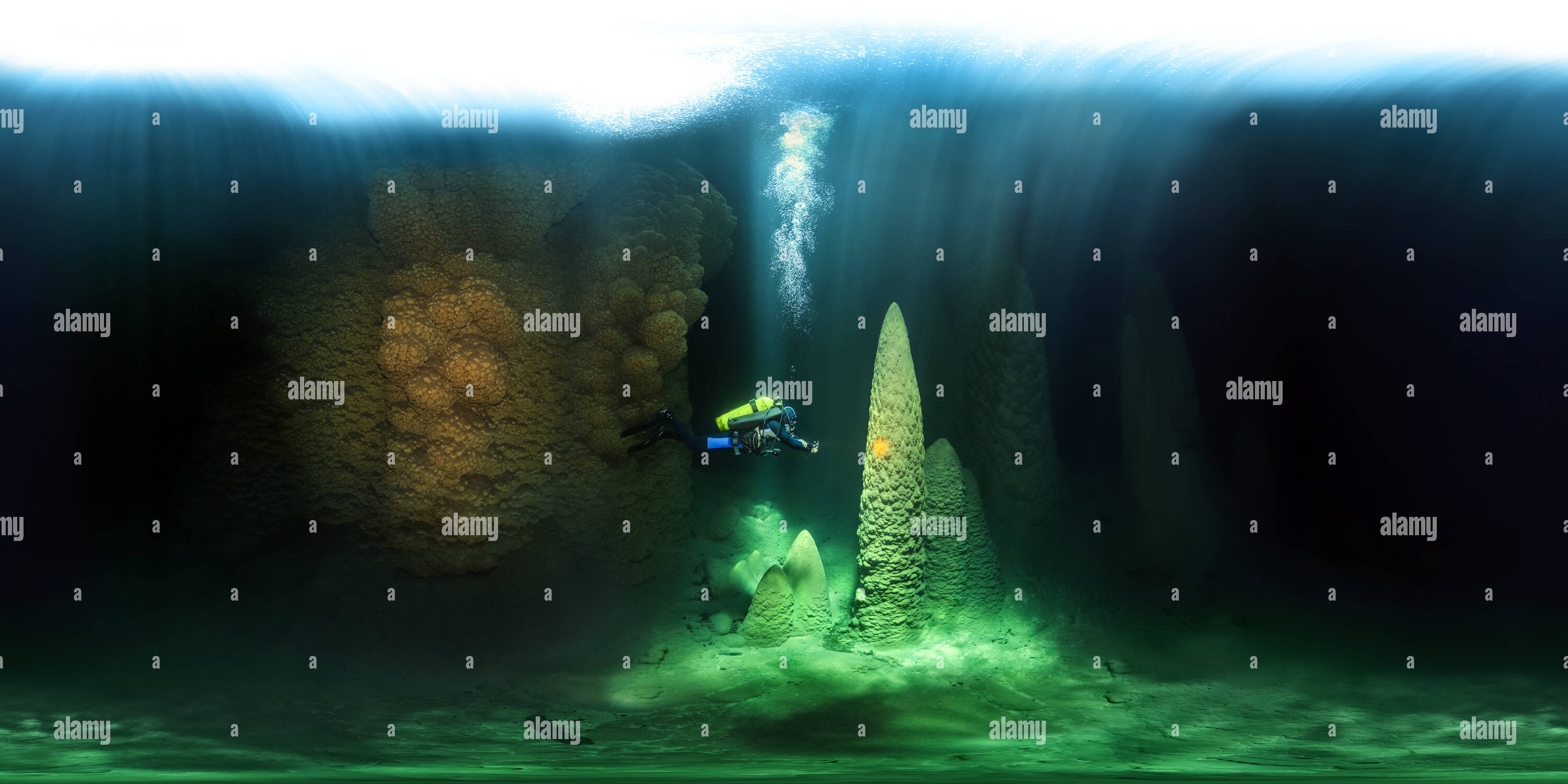 360° view of Anhumas Abyss dive 2 - Alamy