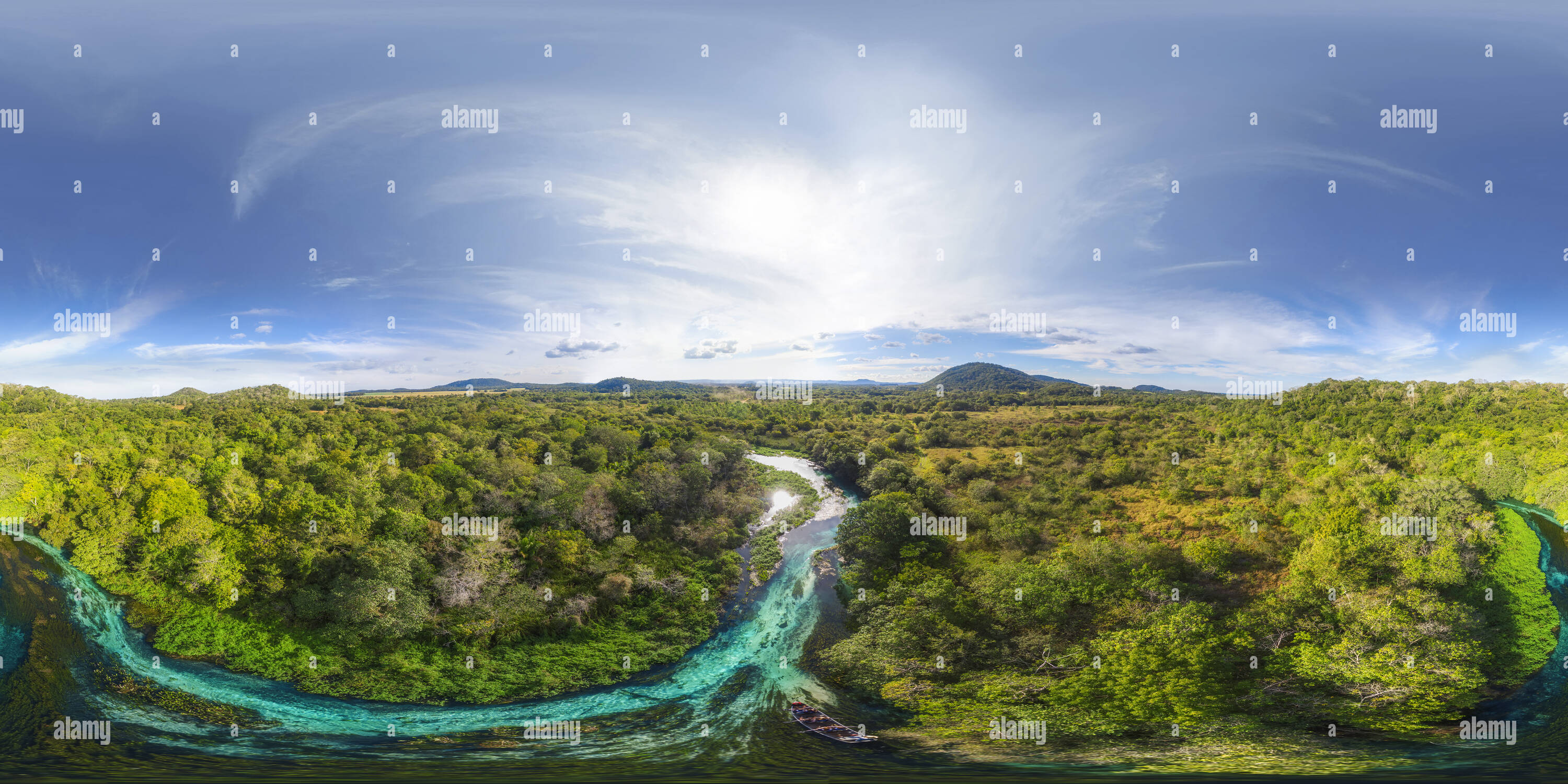 360° view of Sucuri River aerial 2 - Alamy