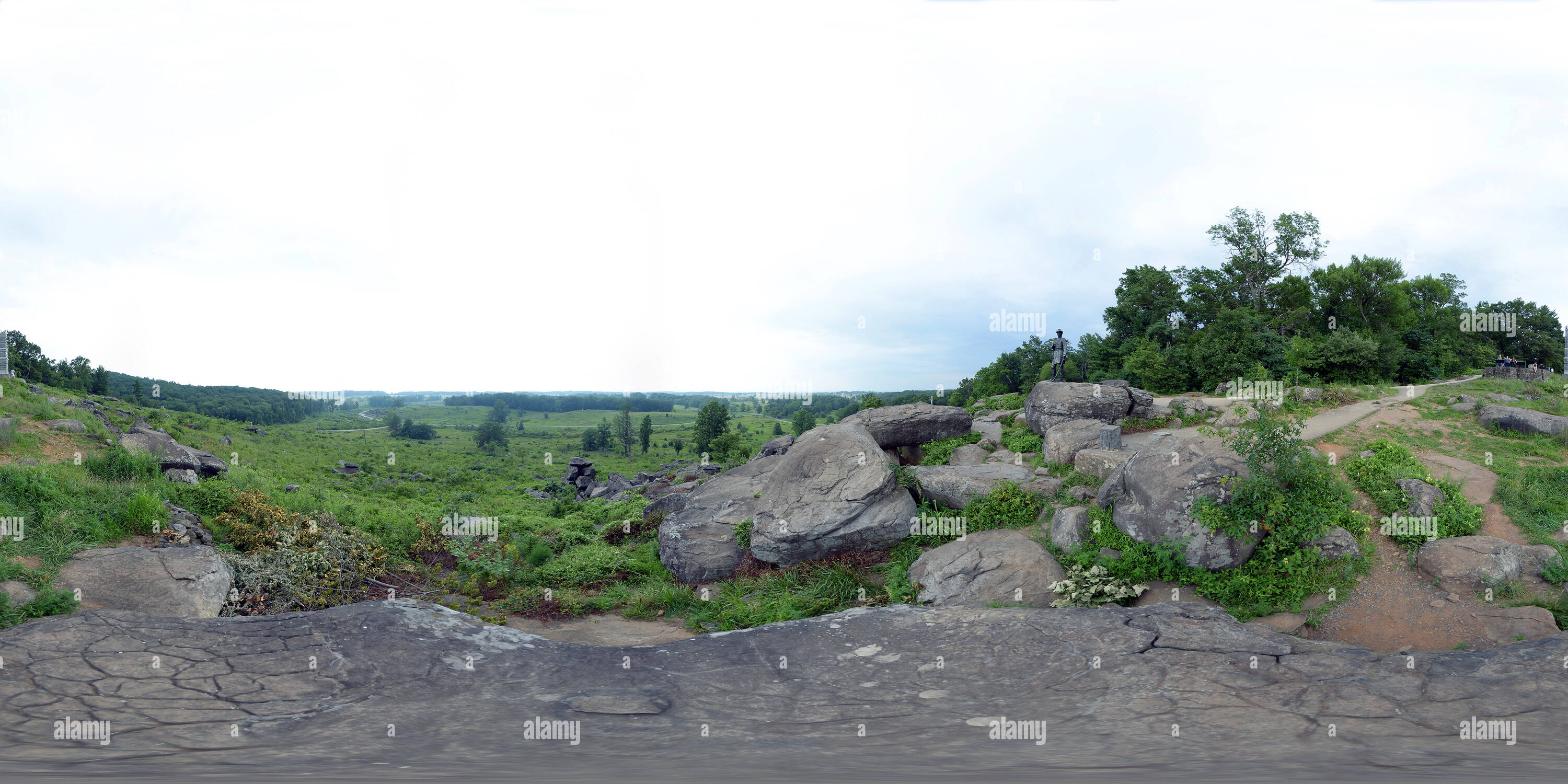 360° view of Little Round Top - Alamy
