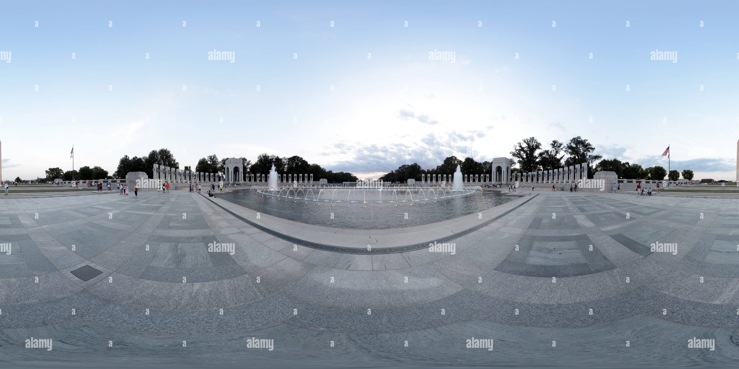 360° view of World War 2 Memorial Washington DC - Alamy